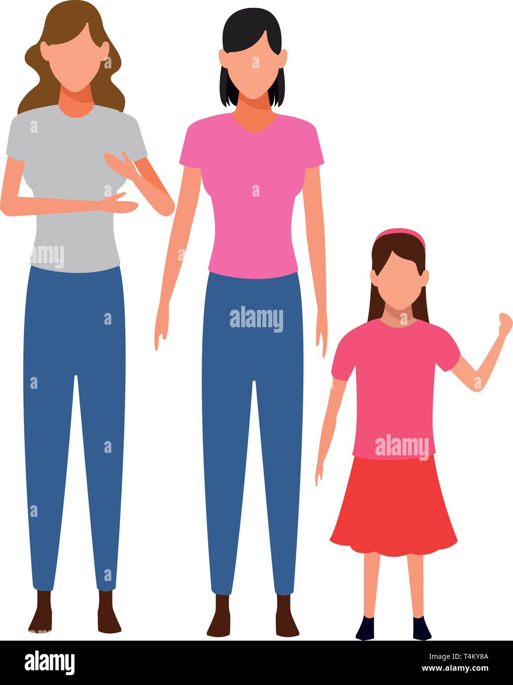 women with child avatar cartoon character Stock Vector Image & Art - Alamy