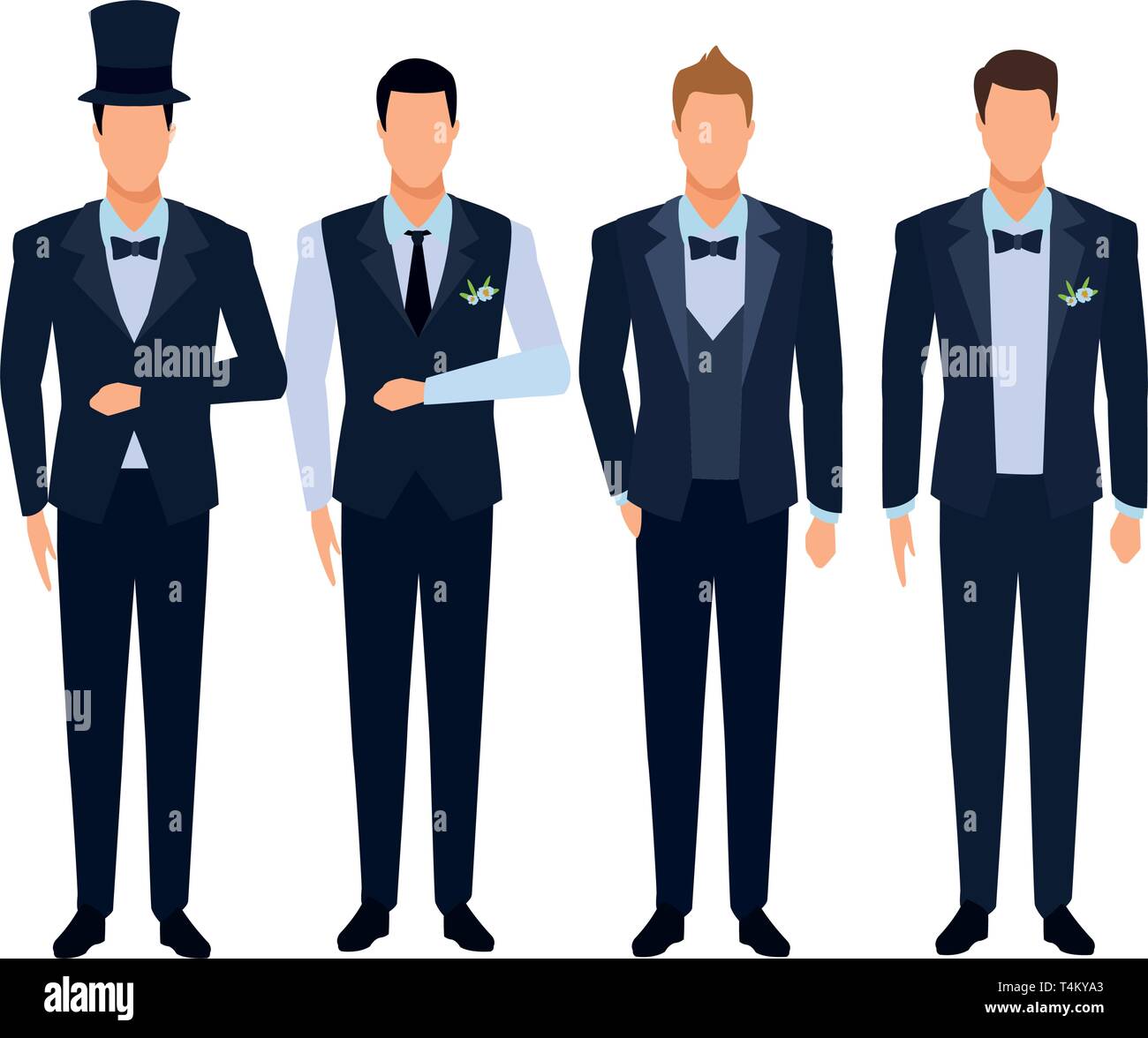 Groom In Tux Cartoon
