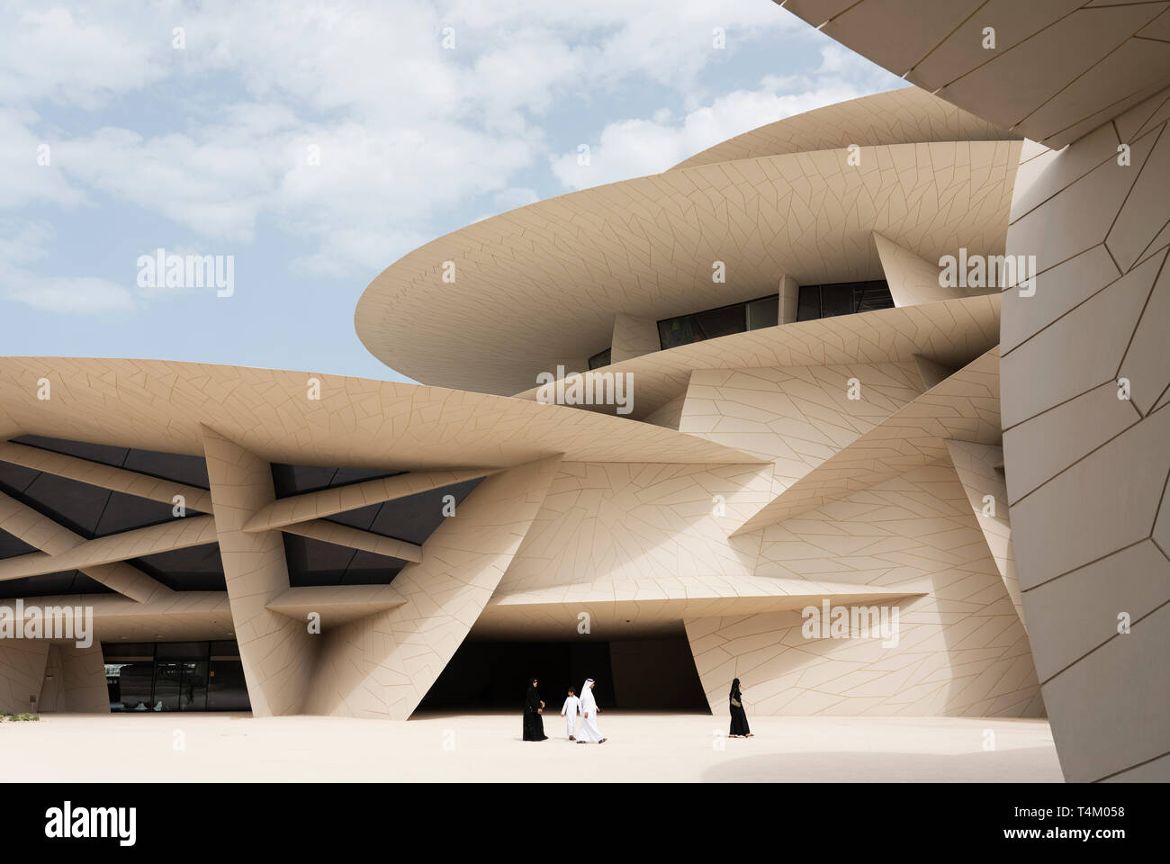 View of new National Museum of Qatar in Doha , Qatar. Architect Jean ...