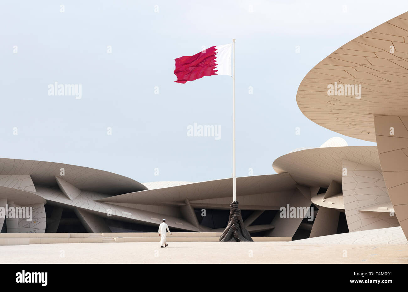 View of new National Museum of Qatar in Doha , Qatar. Architect Jean ...