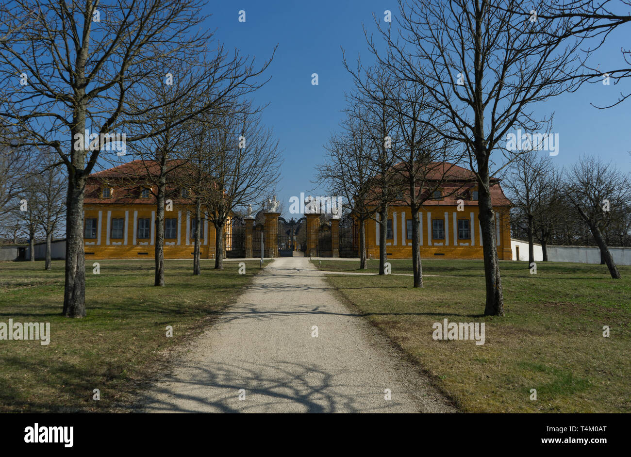 Entry to the palais Seehof near the city Bamberg, Germany Stock Photo ...