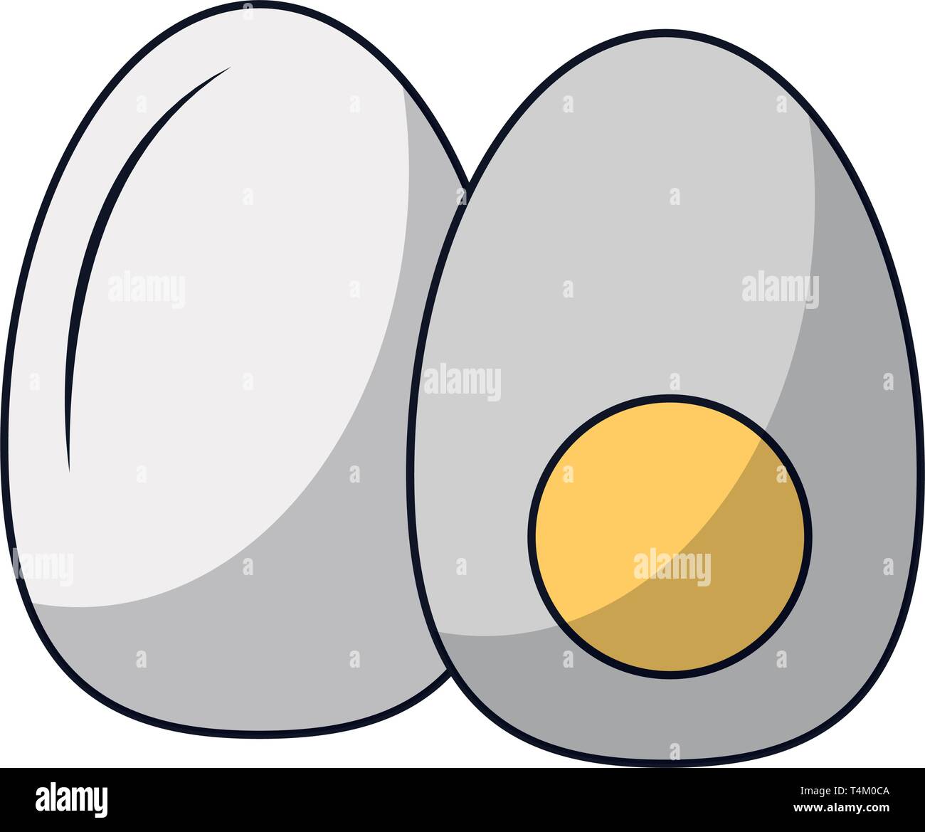 Hardboiled eggs Stock Vector Images - Alamy