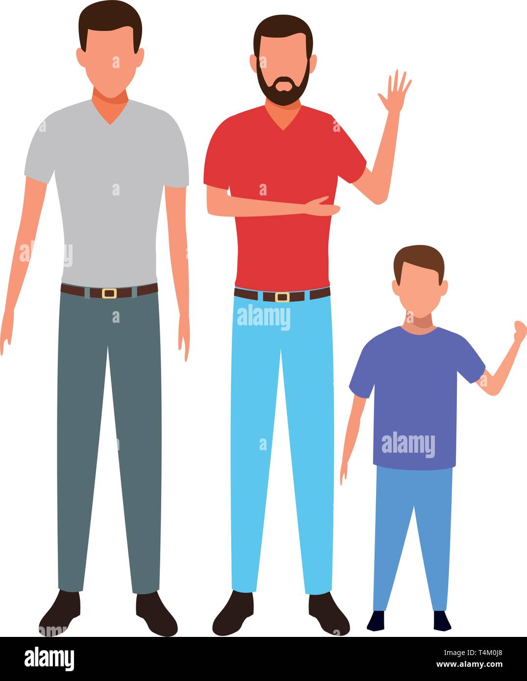 men with child avatar cartoon character Stock Vector Image & Art - Alamy