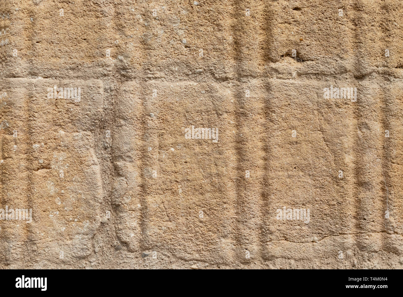 Old wall of an ancient church with a linear pattern. Antique background ...