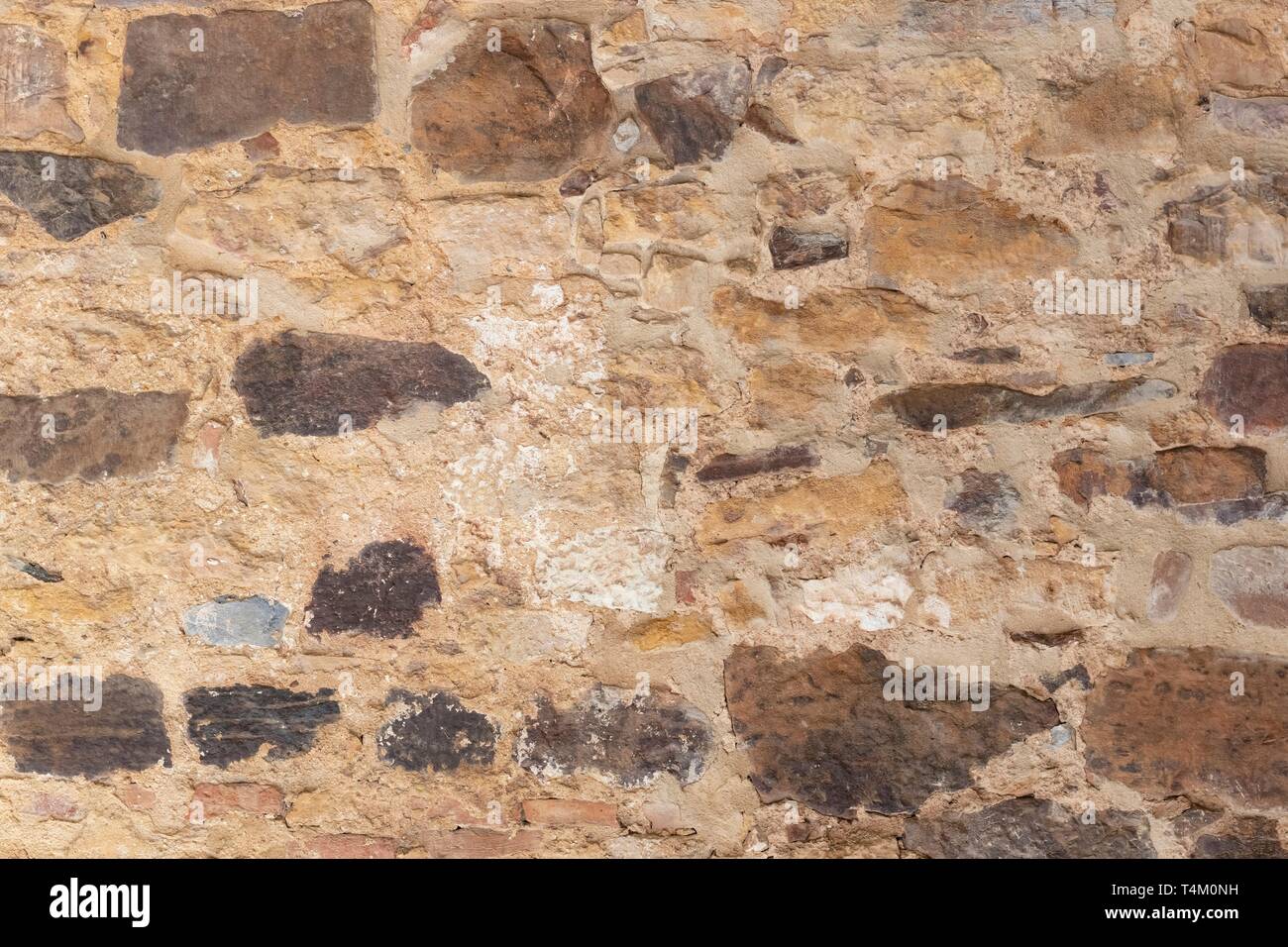 Old wall of an ancient church with stonework. Antique background Stock ...