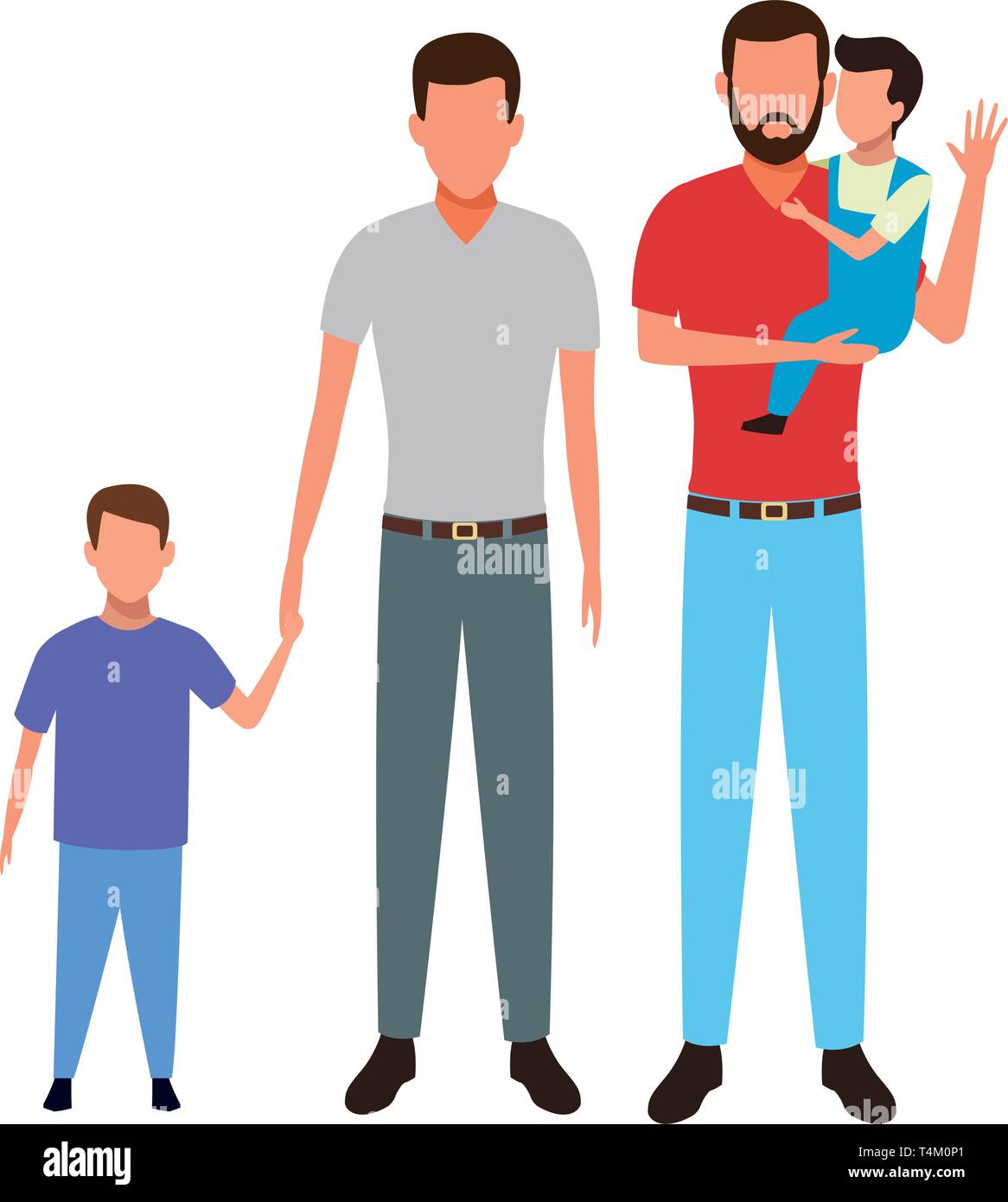 men with child avatar cartoon character Stock Vector Image & Art - Alamy
