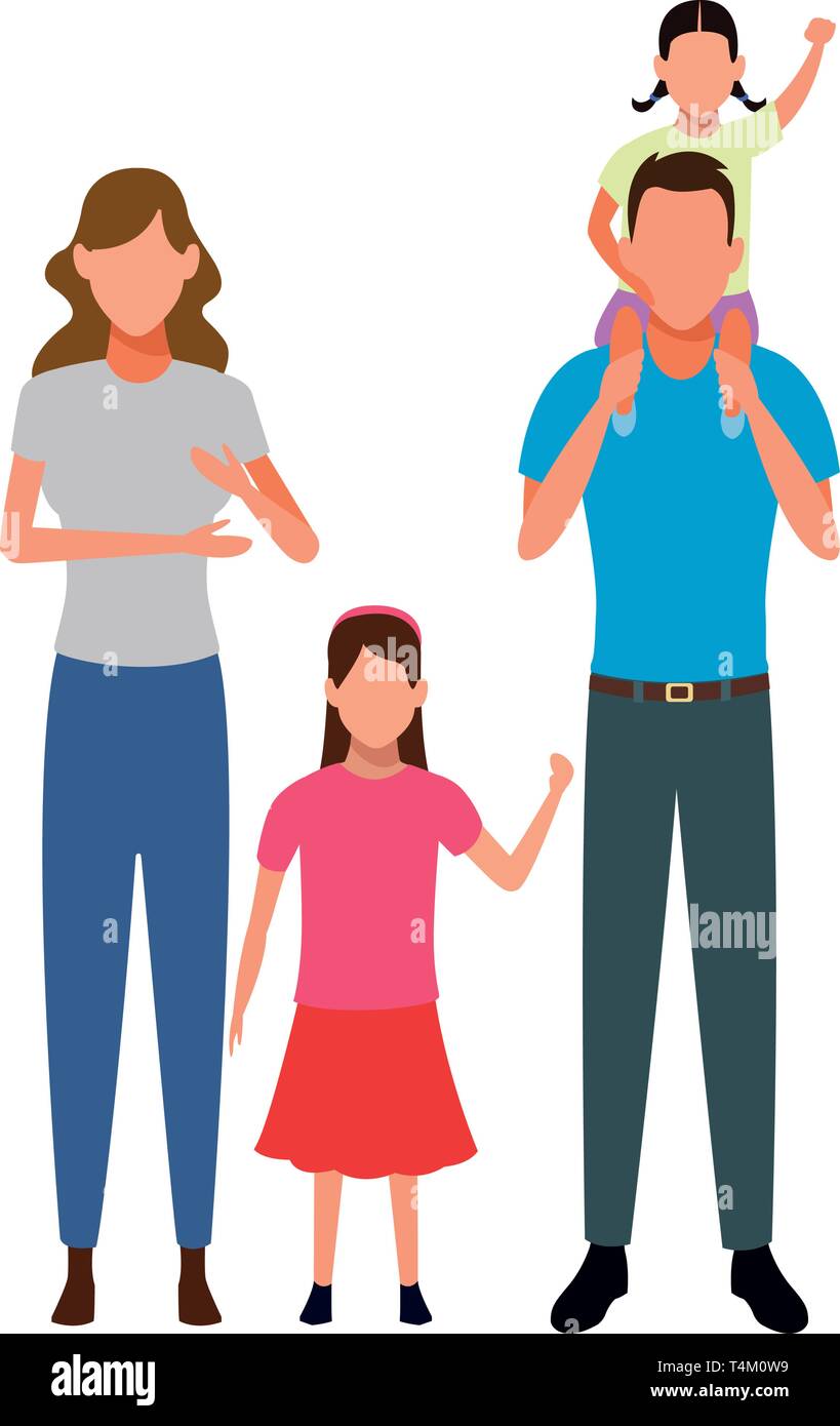 family avatar cartoon character Stock Vector Image & Art - Alamy