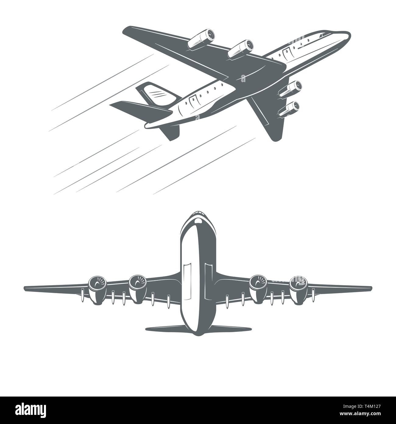 Biplane Silhouette Front