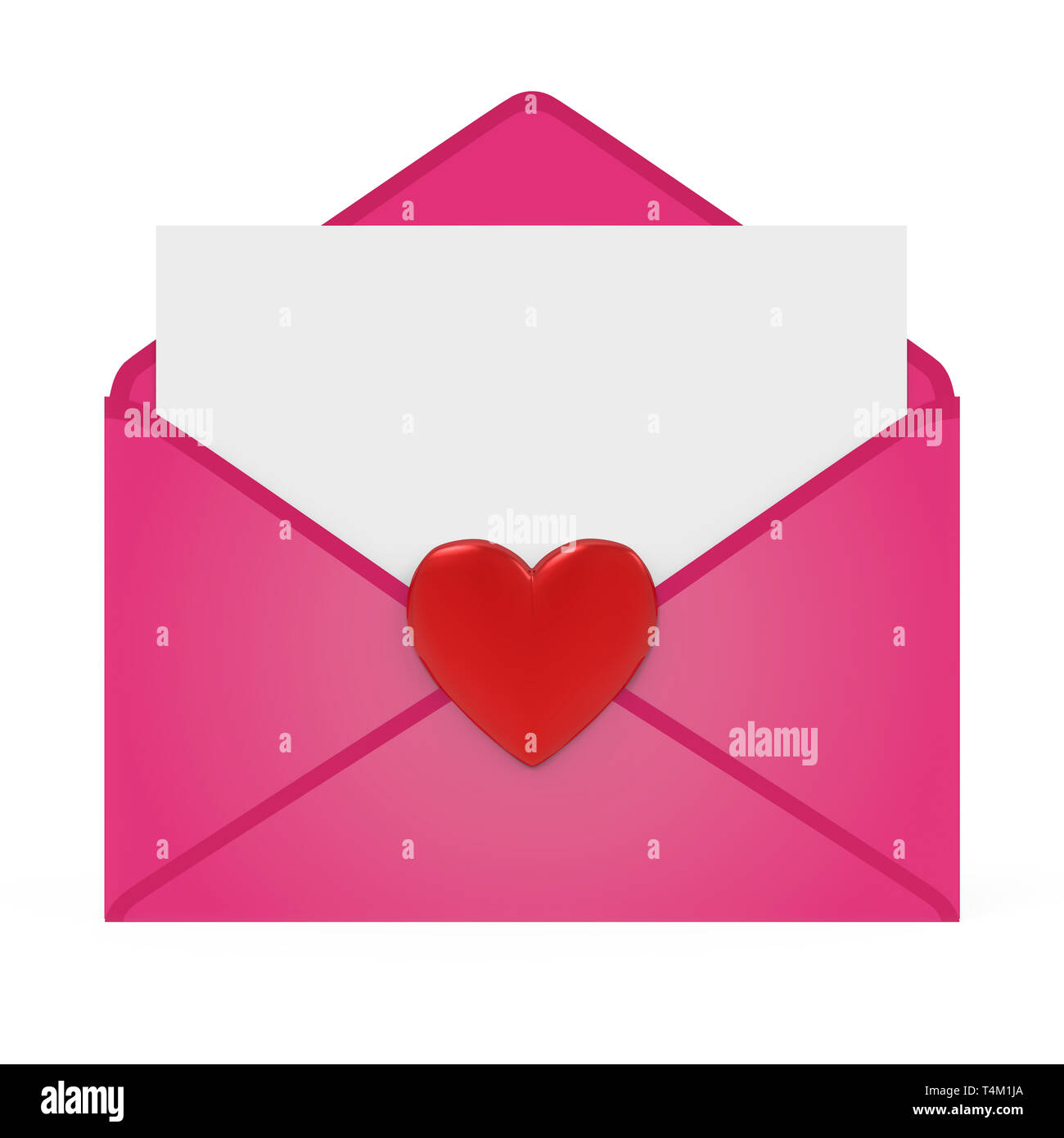 Love Letter Envelope Isolated Stock Photo - Alamy