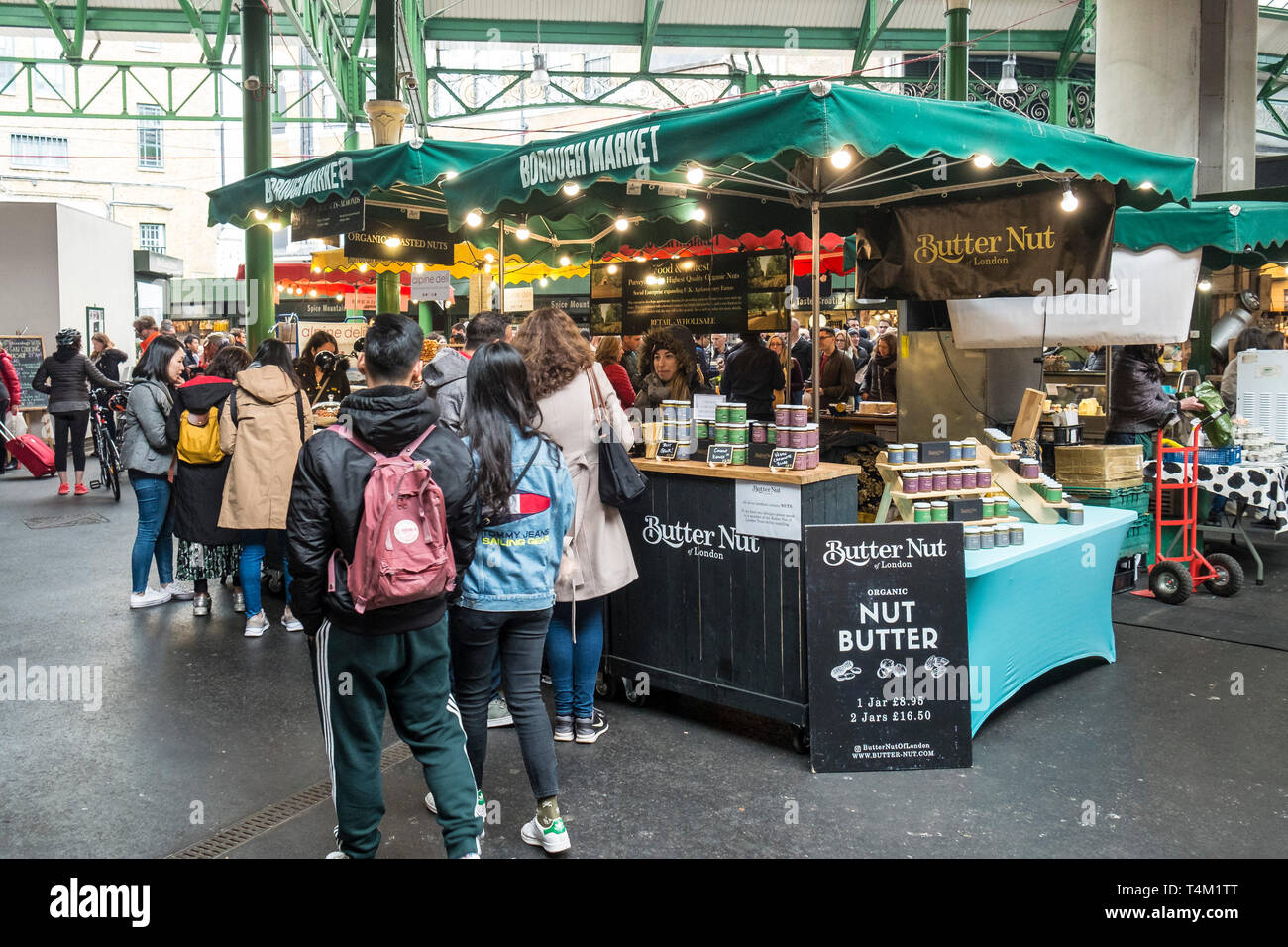 Food Stalls in Borough Market in London Stock Photo - Alamy
