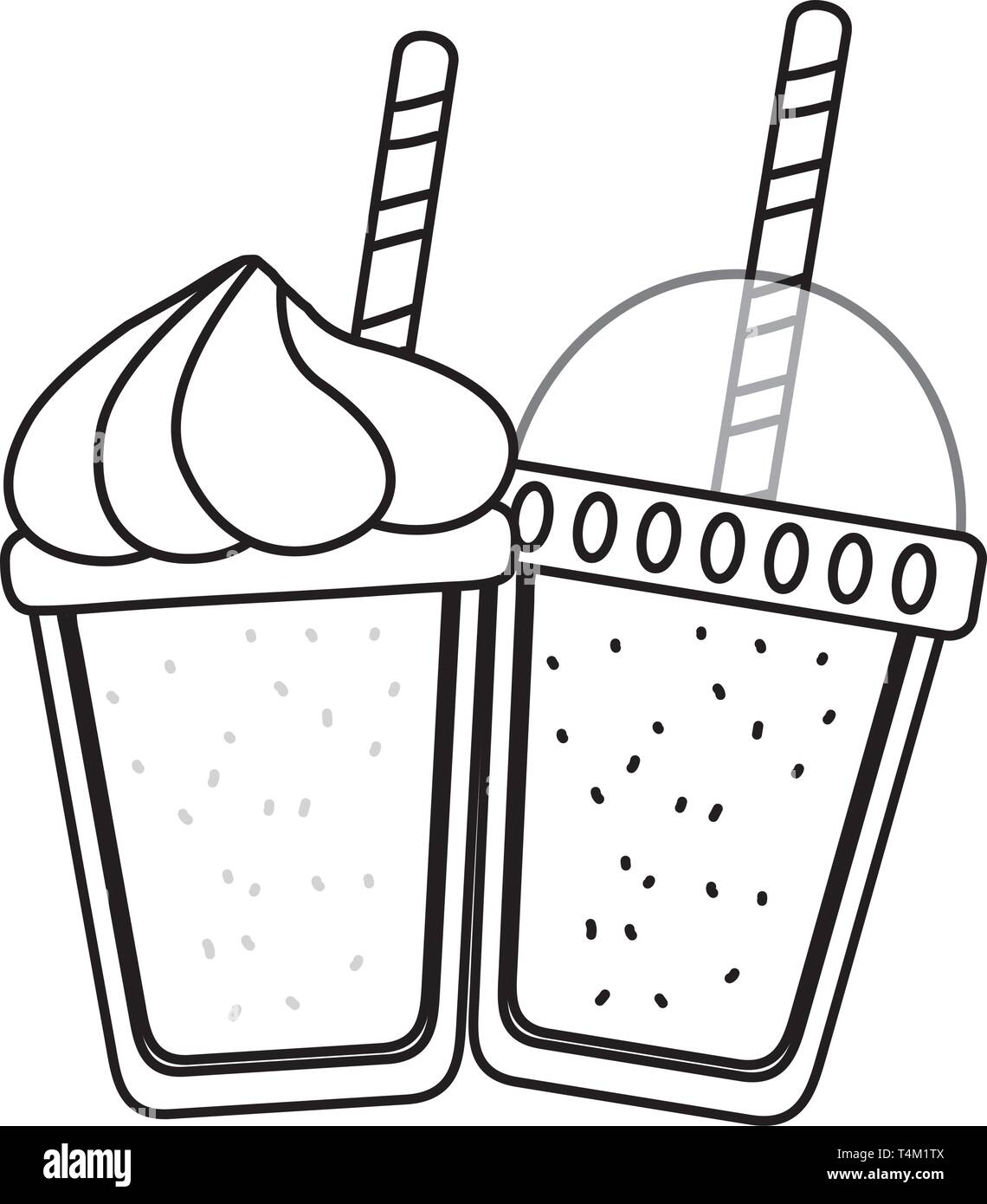 delicious tasty drink milkshakes cartoon vector illustration graphic ...