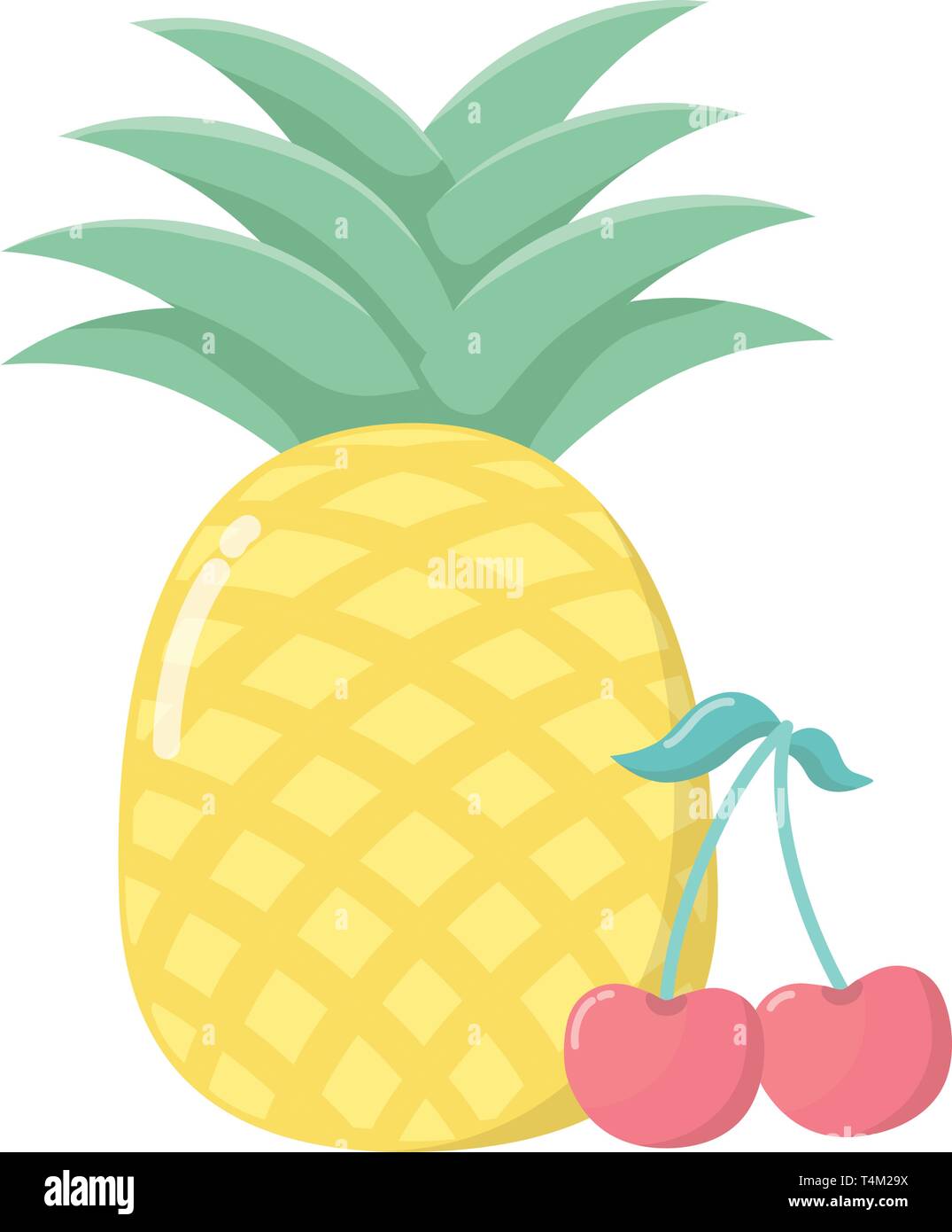 delicious tasty food fruits cartoon vector illustration graphic design ...