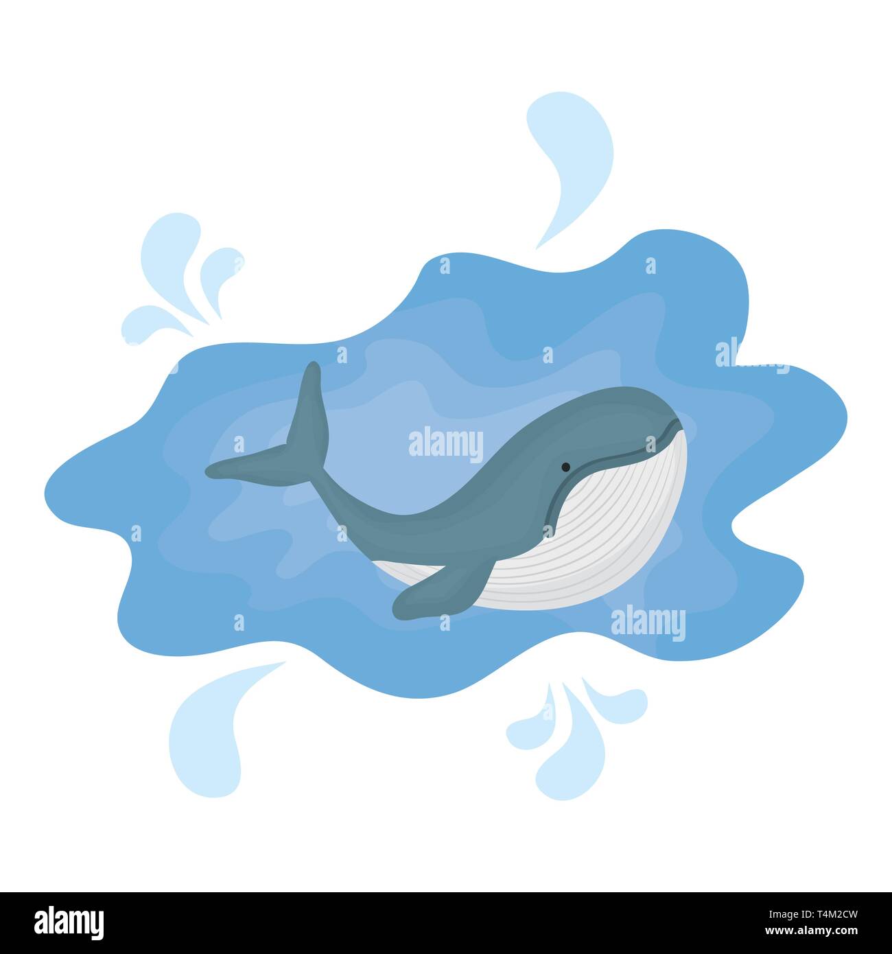 cute whale adorable character vector illustration design Stock Vector ...