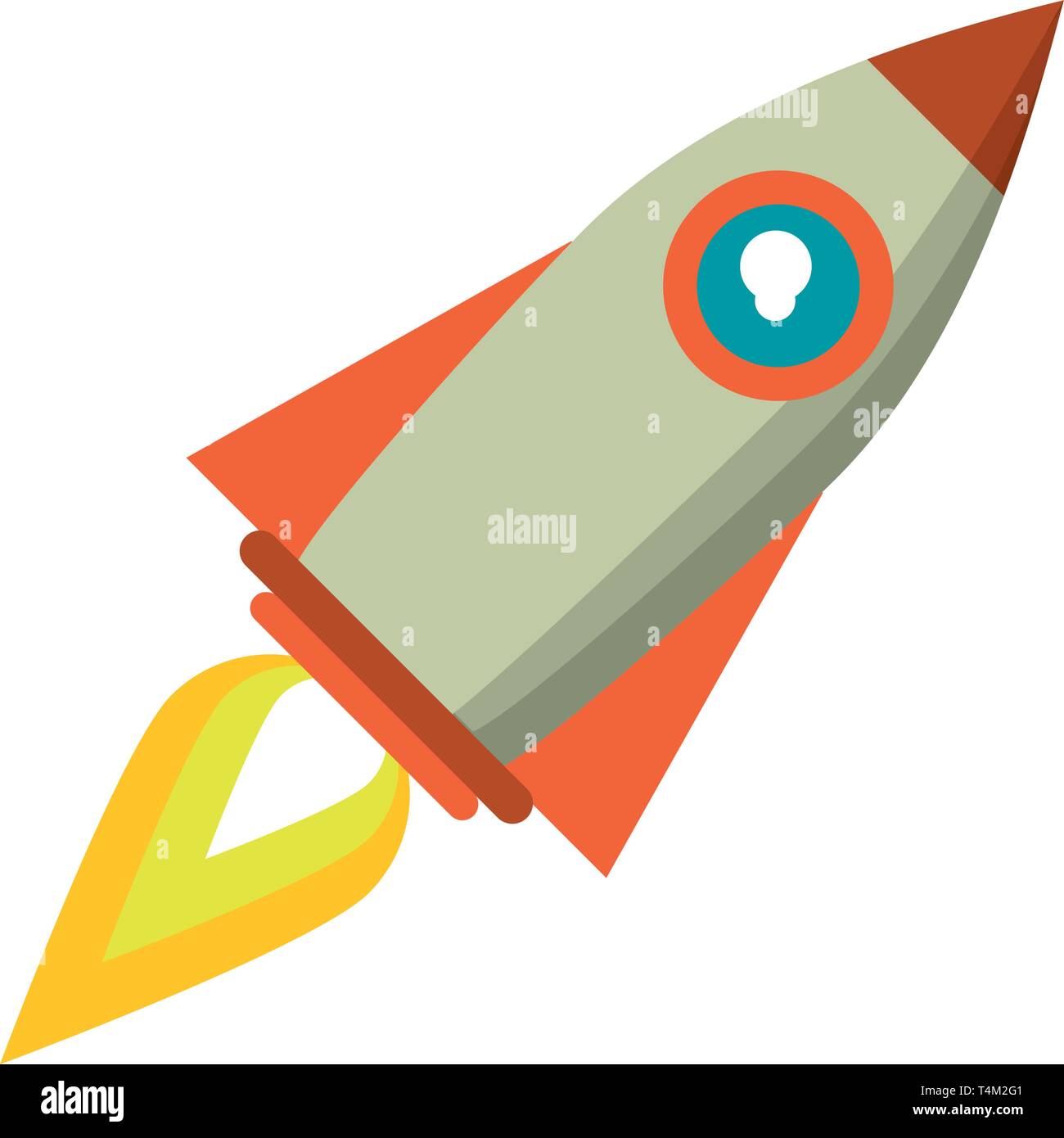 spaceship rocket flying isolated cartoon Stock Vector Image & Art - Alamy