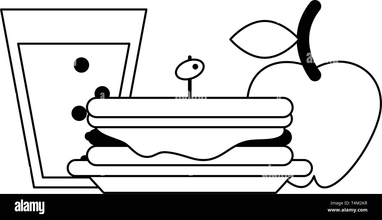 Healthy Eating Black And White Clipart