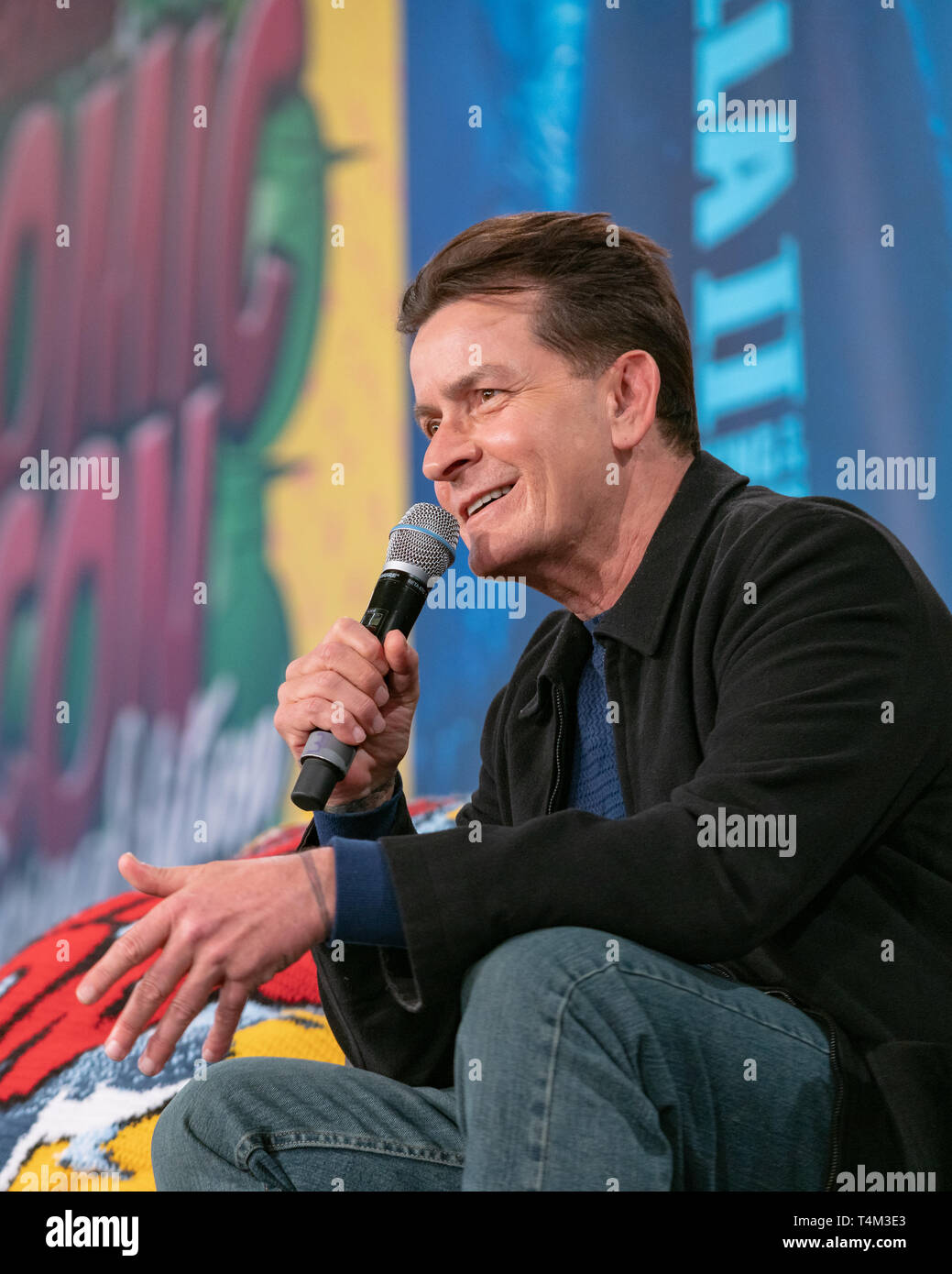 DORTMUND, GERMANY - April 14th 2019: Charlie Sheen (*1965, American ...