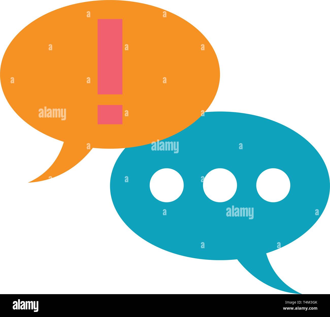 Speech bubbles with attention sign Stock Vector Image & Art - Alamy