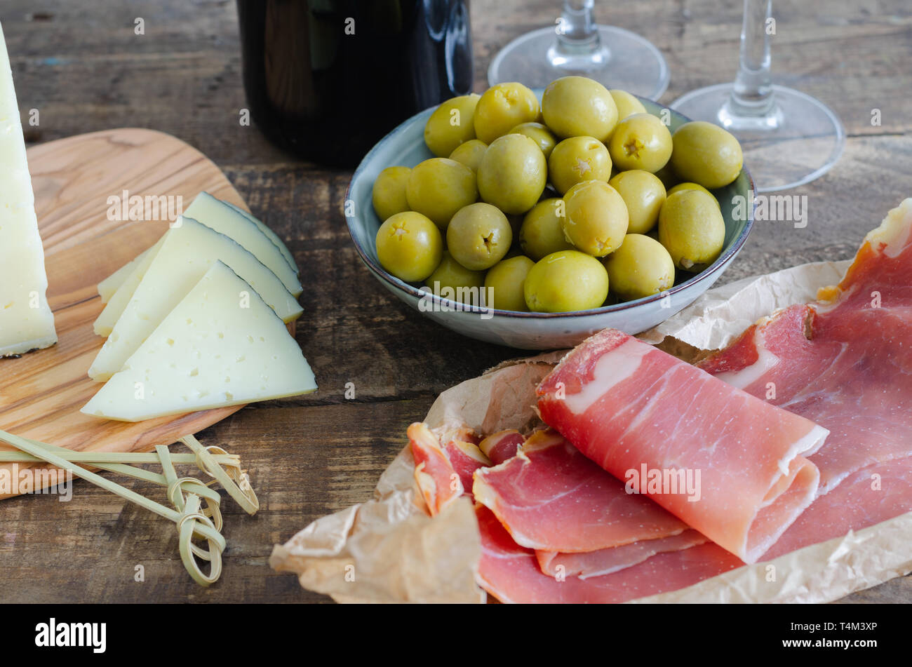 Appetizers typical of Spain. Food and drink. Close view Stock Photo - Alamy
