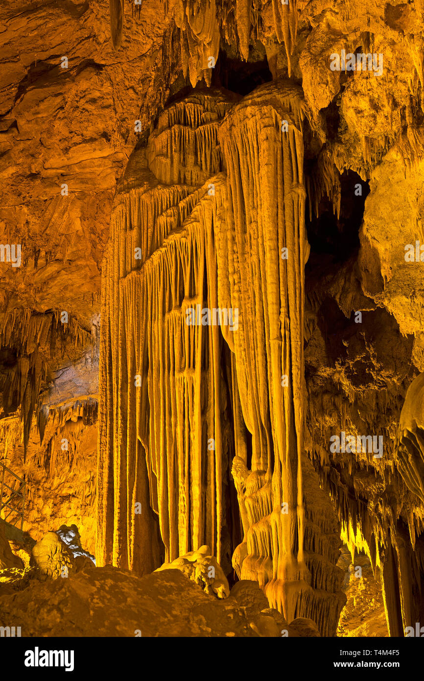 waterfall, Dim Magarasi flowstone cave, Kestel, Alanya, Province ...