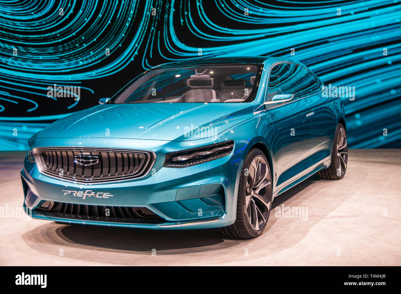 Geely Preface concept debuting at the 2019 Shanghai Auto Show and ...