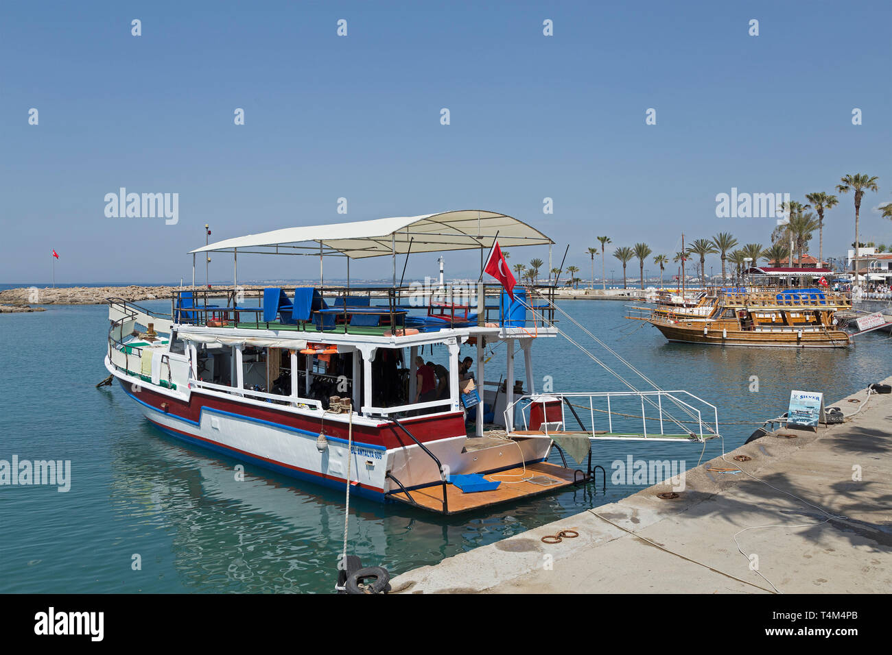 harbour, Side, Province Antalya, Turkey Stock Photo - Alamy