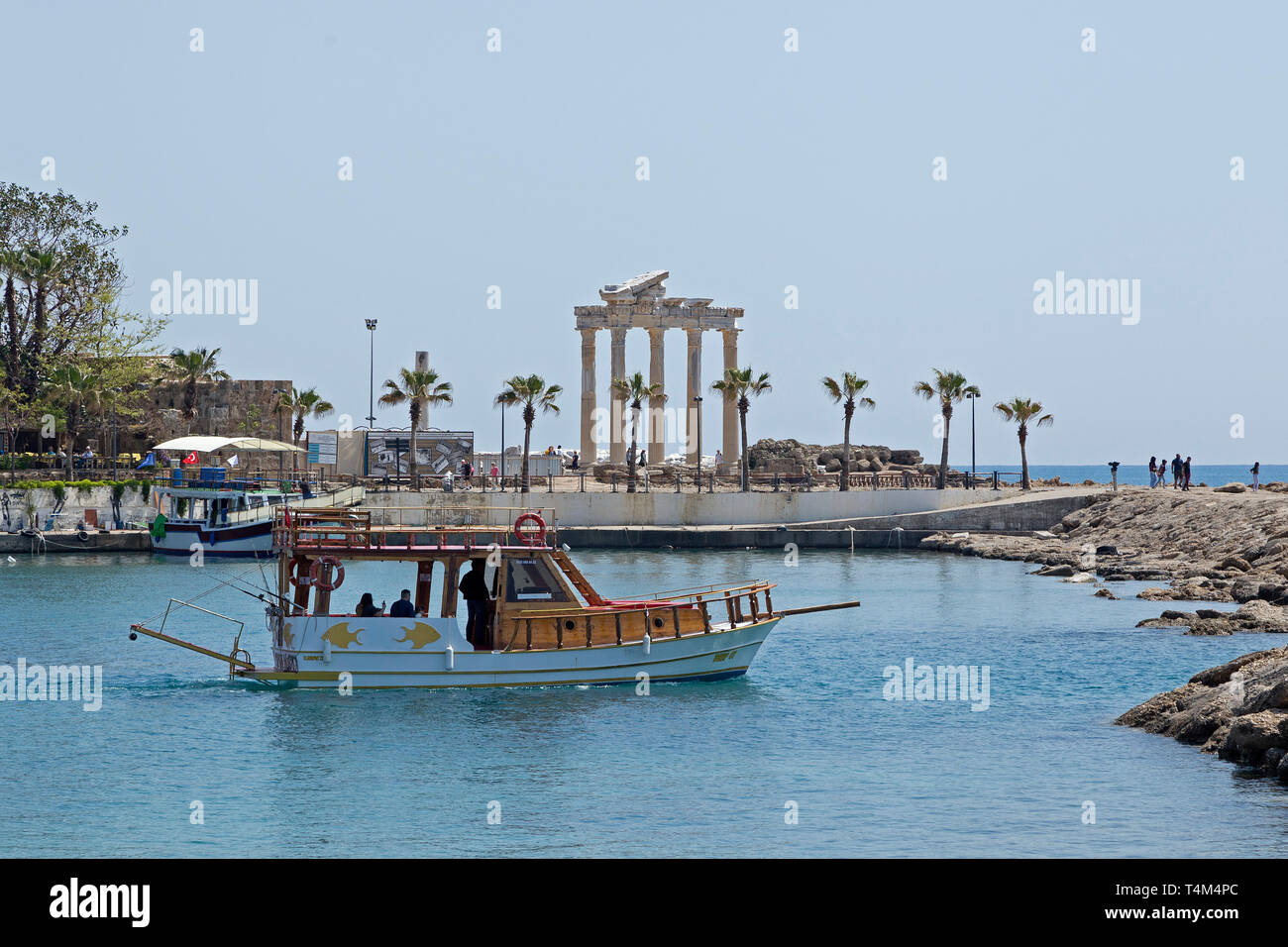 harbour, Side, Province Antalya, Turkey Stock Photo - Alamy