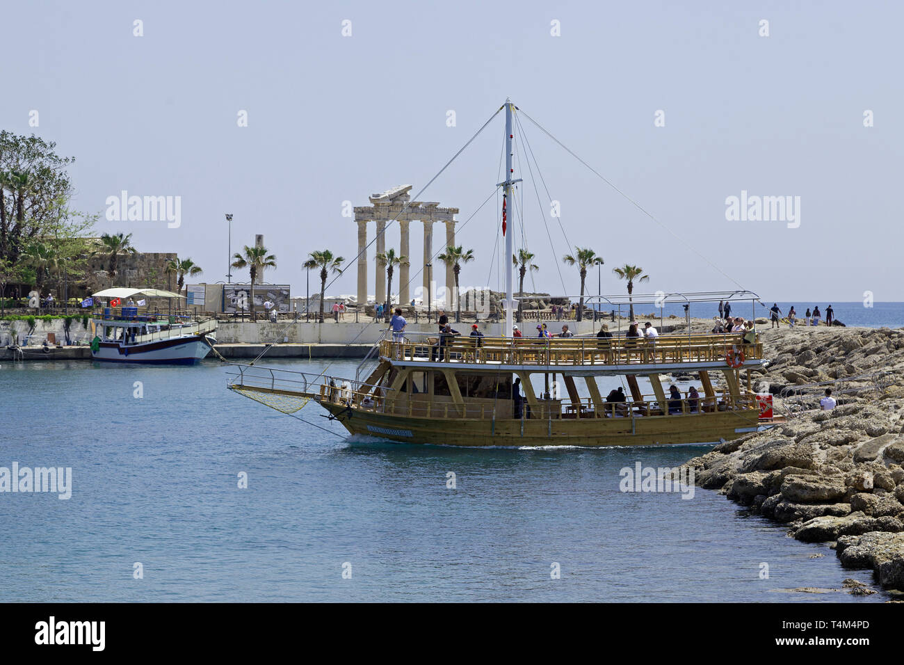 harbour, Side, Province Antalya, Turkey Stock Photo - Alamy