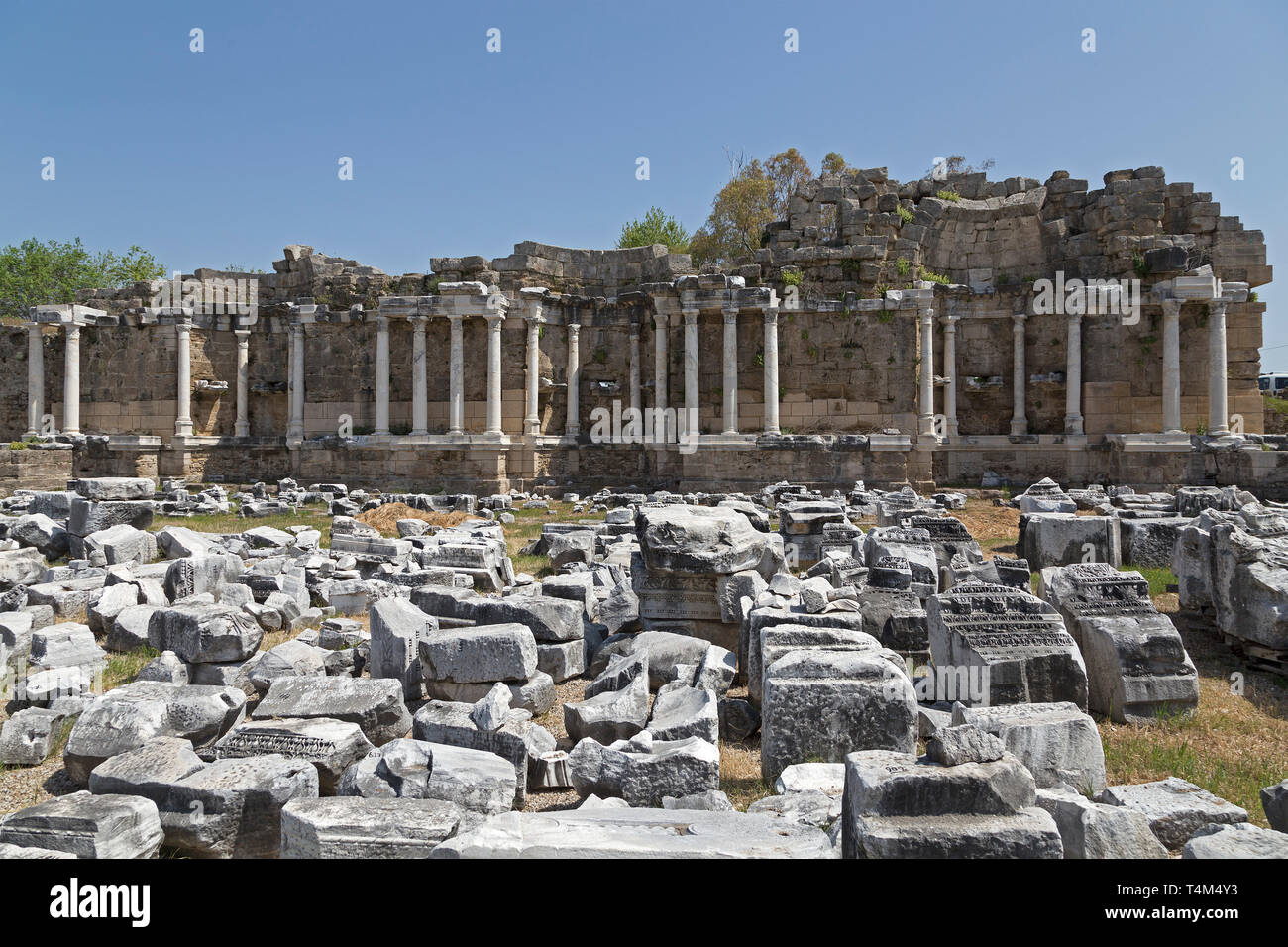 Monumental Fountain (Nymphaeum), Side, Province Antalya, Turkey Stock ...