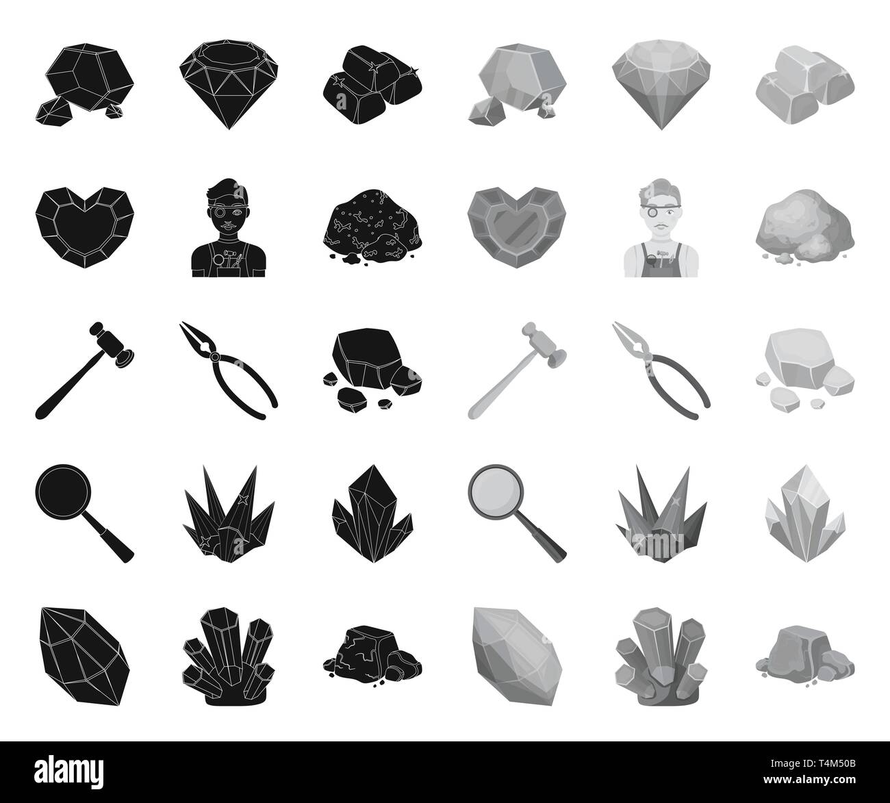 Rough diamond gemstone Stock Vector Images - Alamy