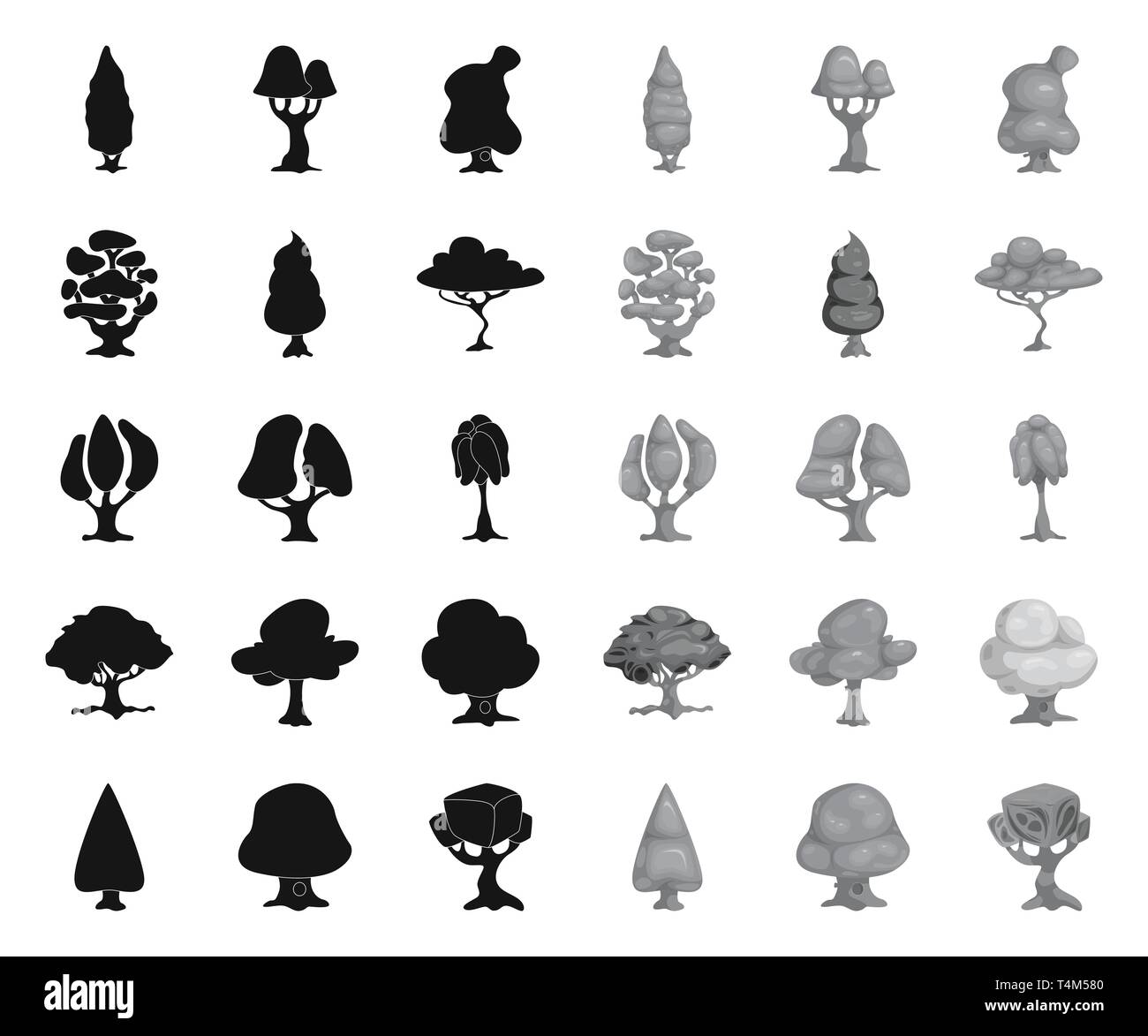 Vector Illustration Of Tree And Nature Logo Collection Of Tree And