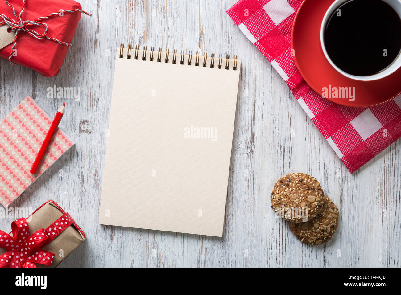 Coffee break with cookies Stock Photo - Alamy