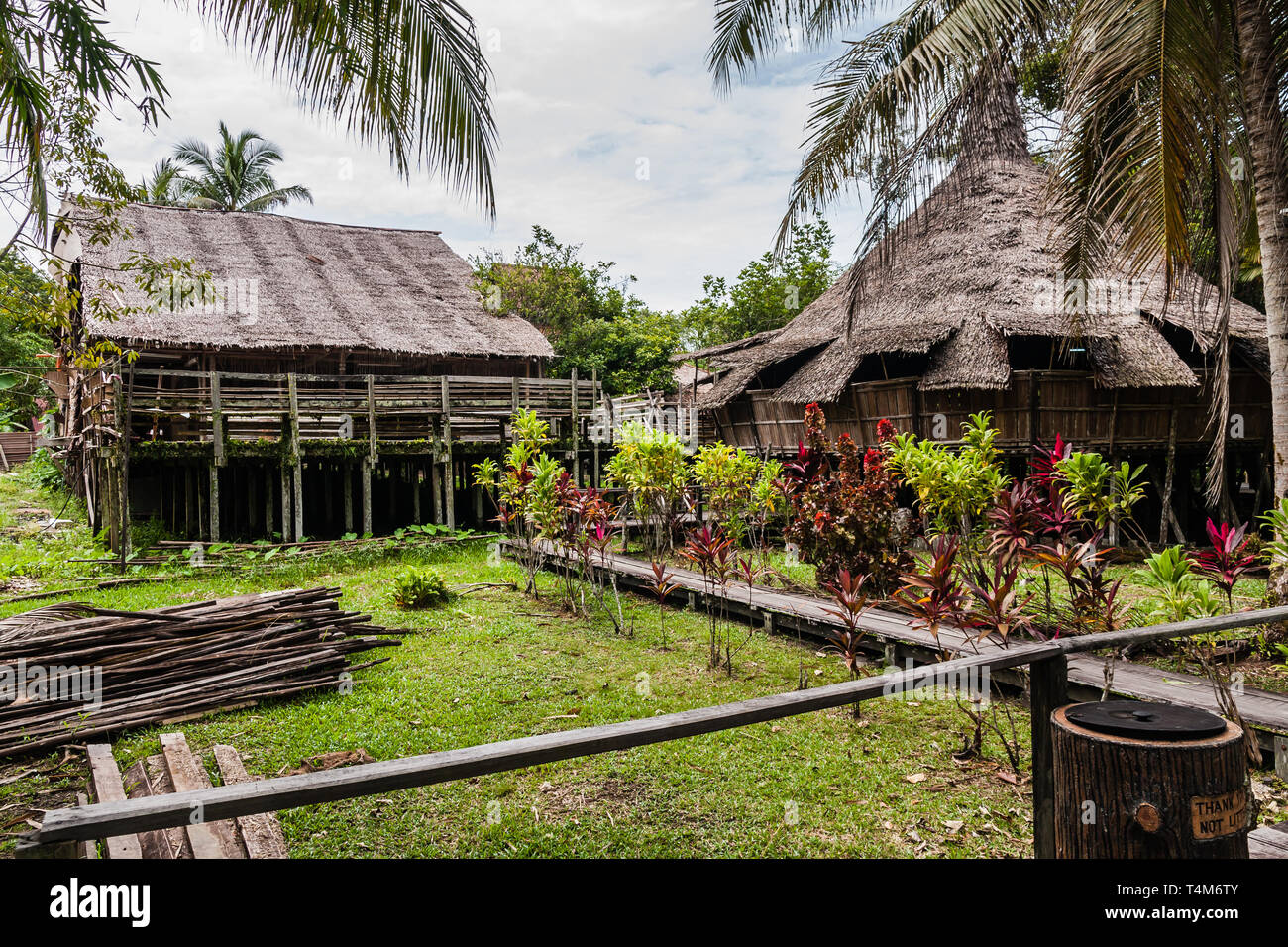 The ethnic Bidayuh house (round), Sarawak, Borneo Stock Photo - Alamy