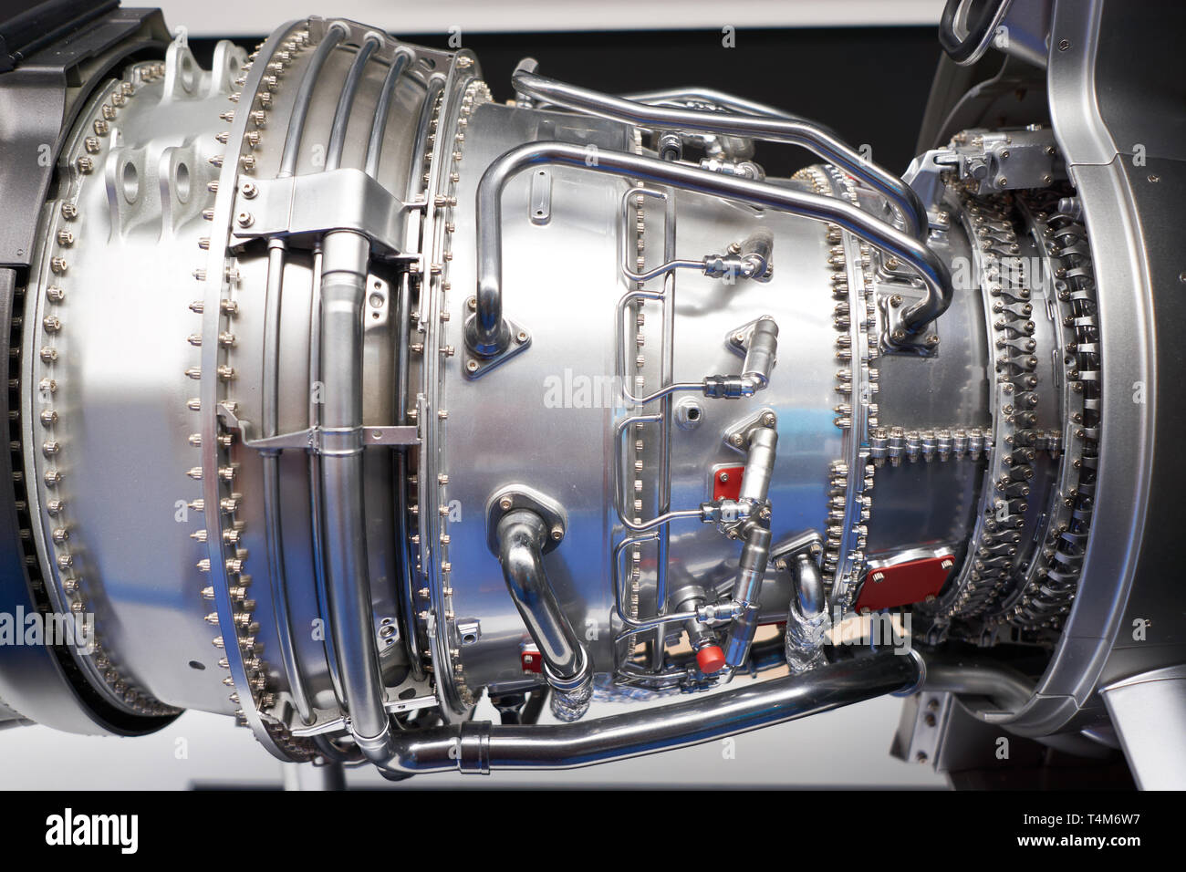 Two-circuit turbofan engine for aircraft on exhibition Stock Photo - Alamy