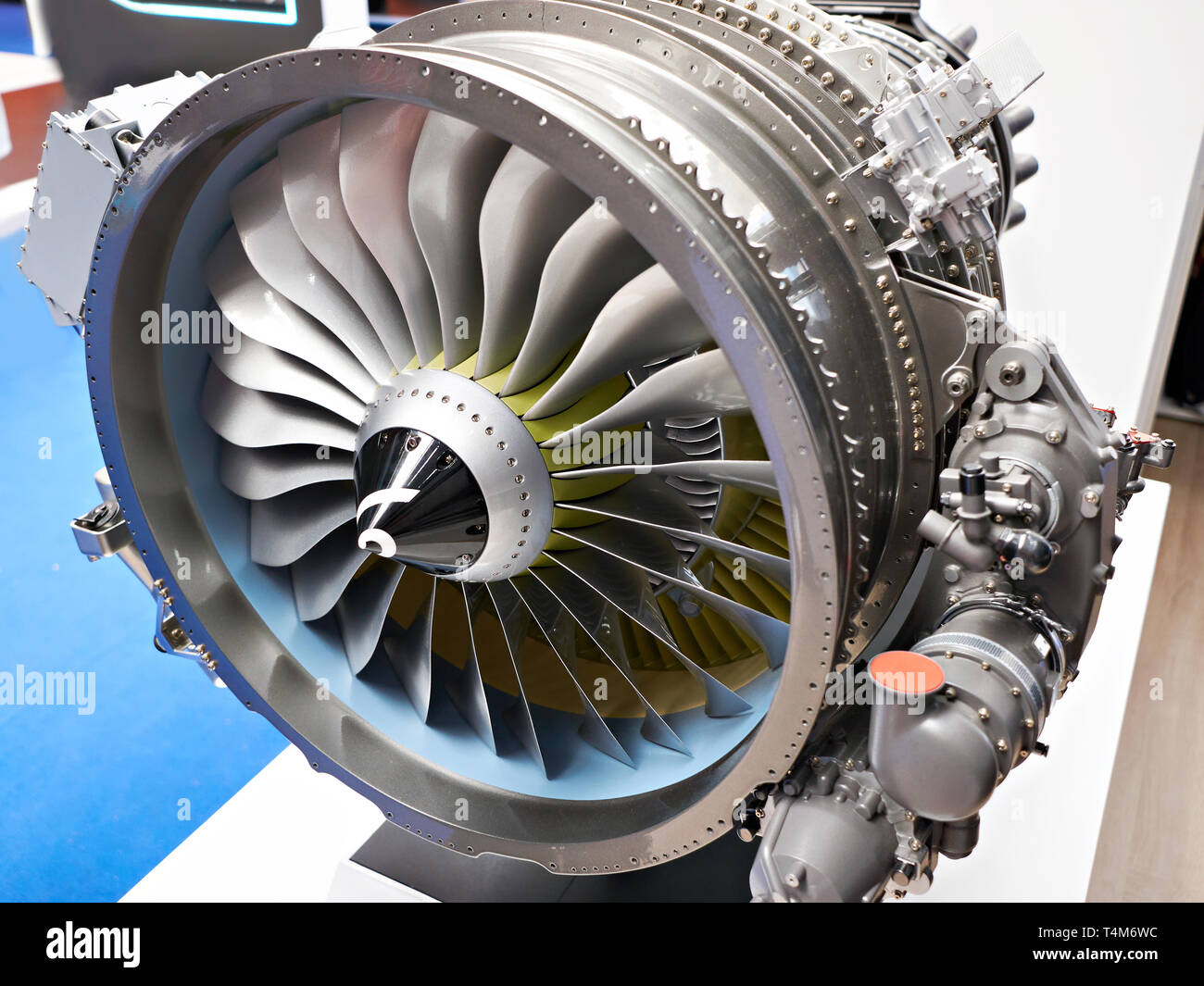 Two-circuit turbofan engine for aircraft on exhibition Stock Photo - Alamy
