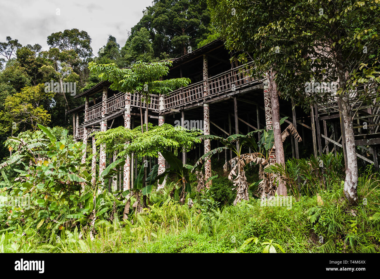 The ethnic orang ulu longhouse, Sarawak, Borneo Stock Photo - Alamy