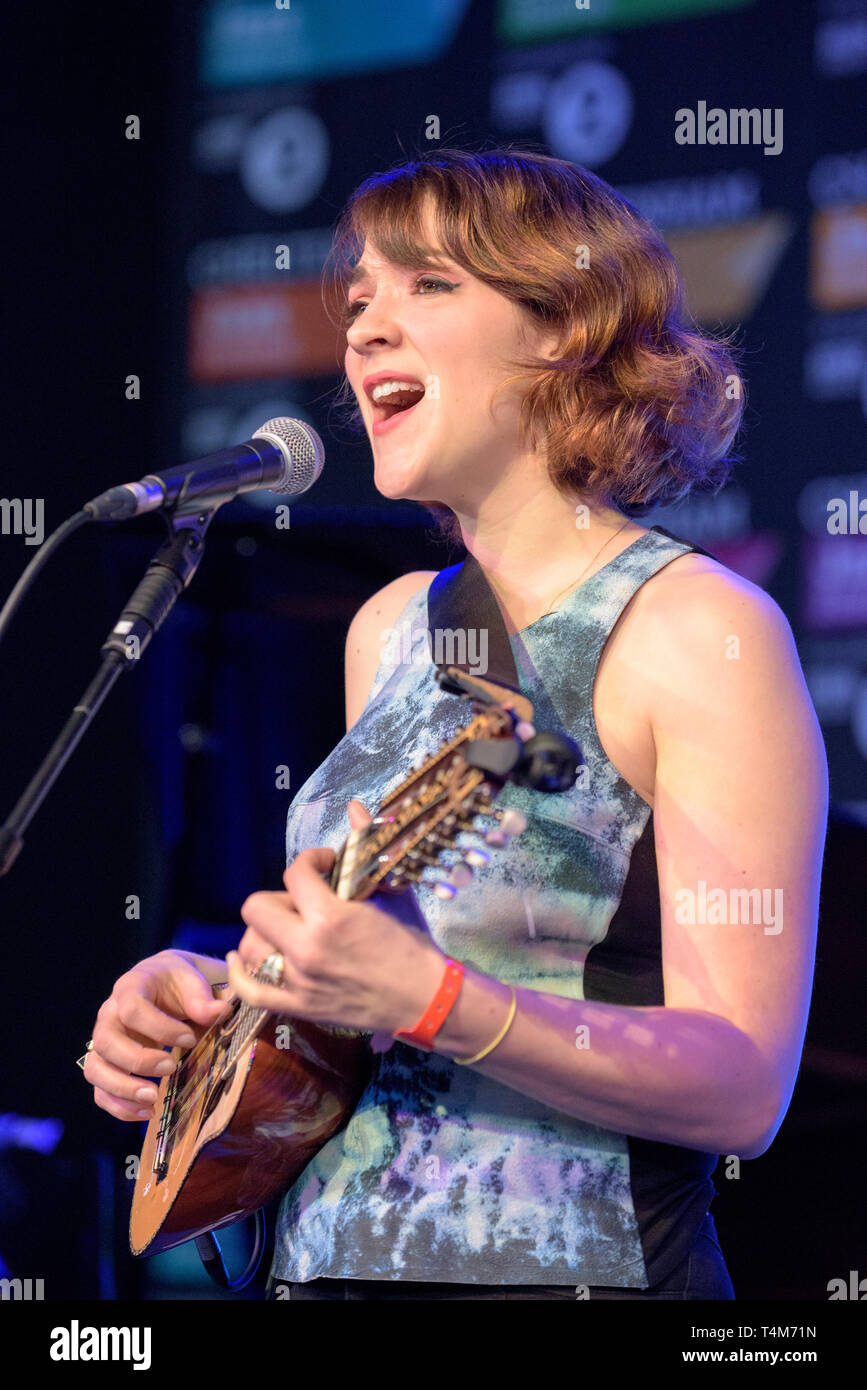 Becca Stevens performing live at the Cheltenham Jazz Festival, England ...