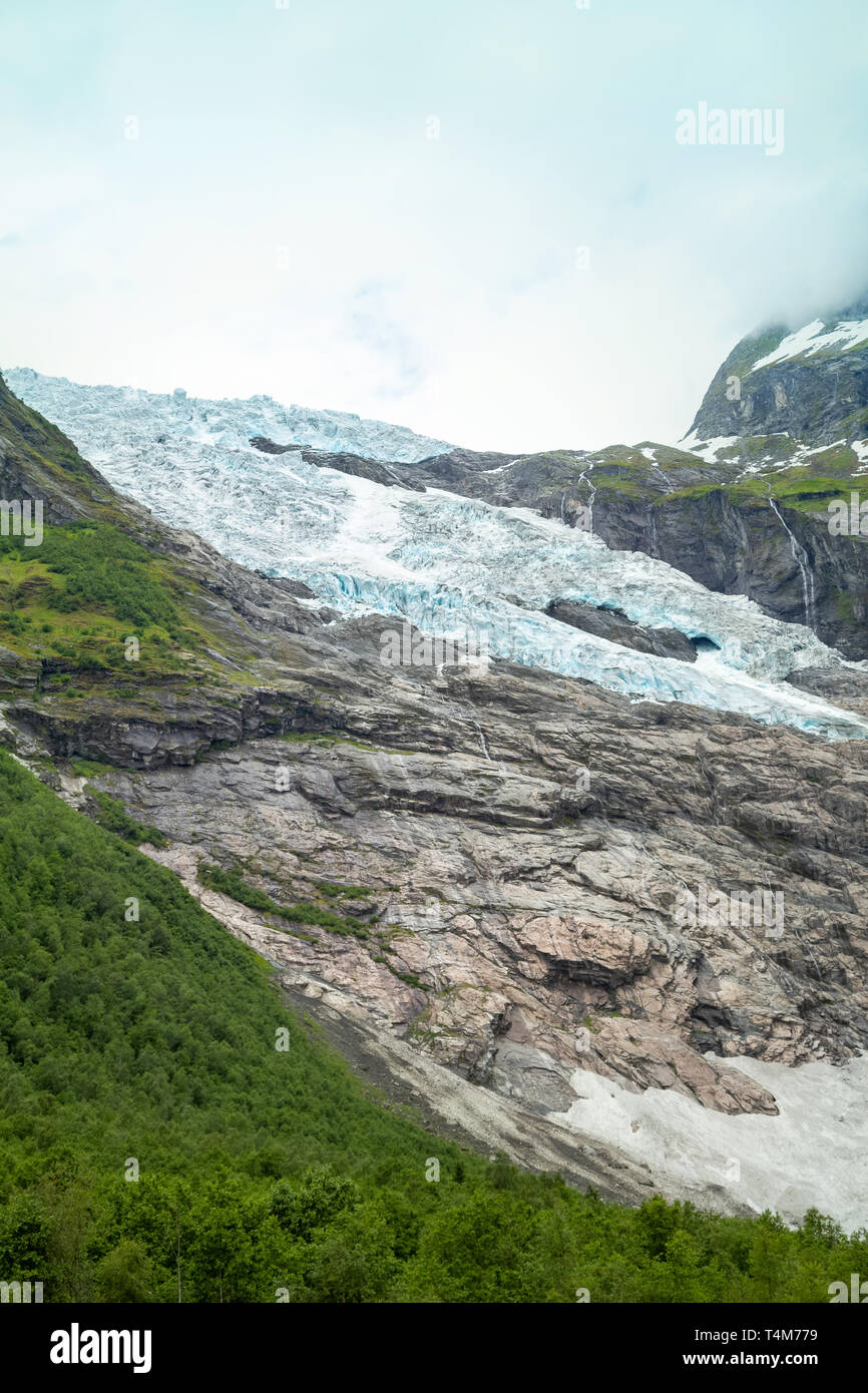 Melting Briksdal glacier in Norway - is one of the most accessible and ...