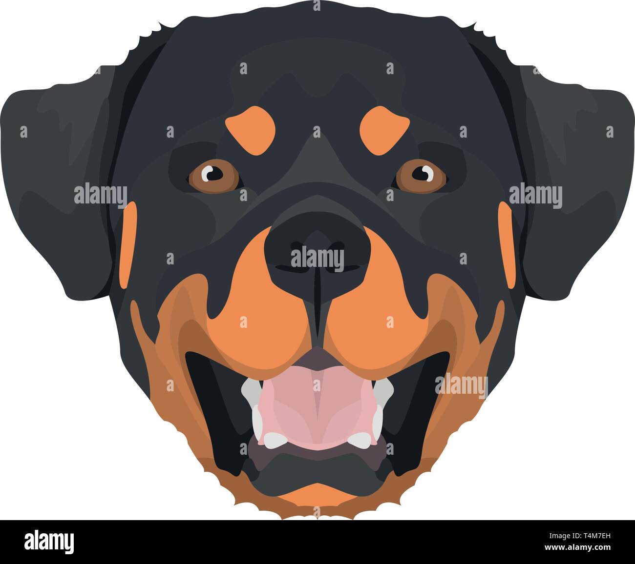 Rottweiler barking Stock Vector Images - Alamy