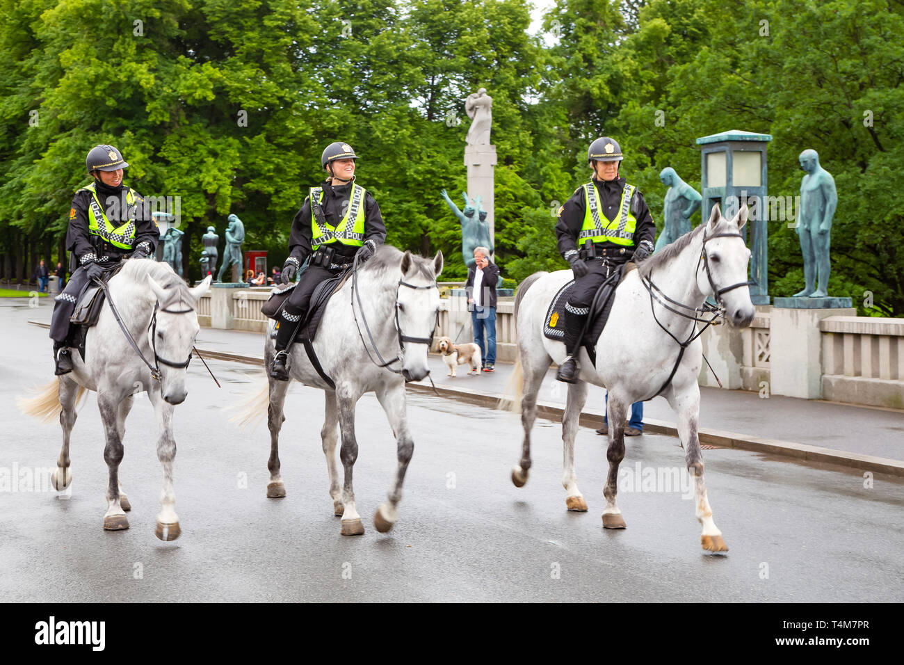 Mounted police patrol, Oslo, Norway Stock Photo - Alamy