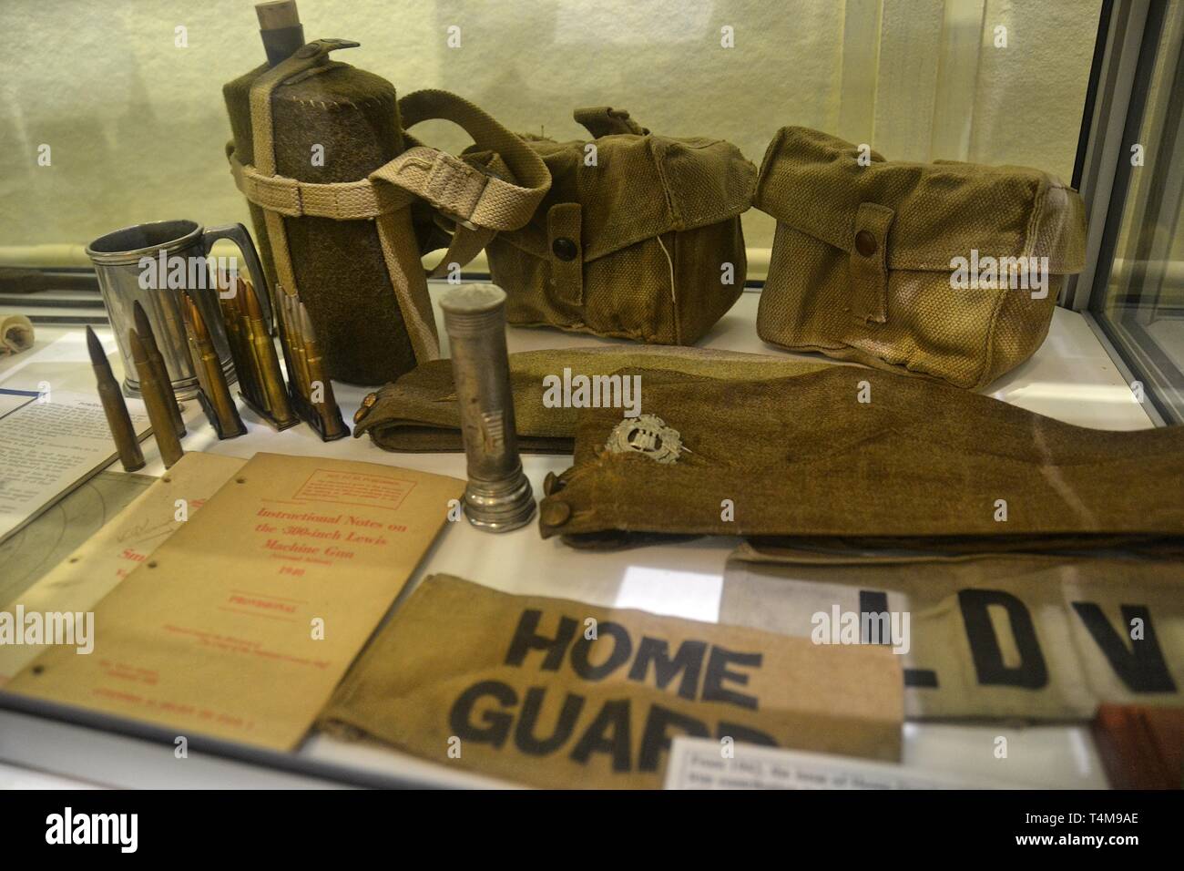 Home Guard items on display at Parham Airfield Museum, Framlingham ...