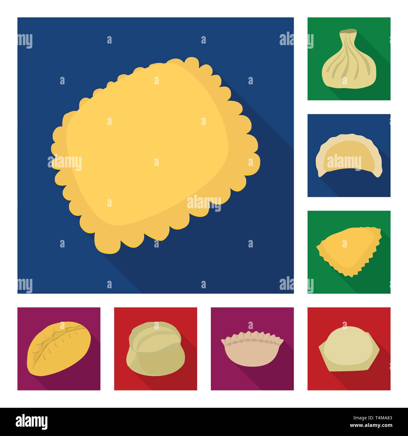 Vector illustration of products and cooking symbol. Collection of ...