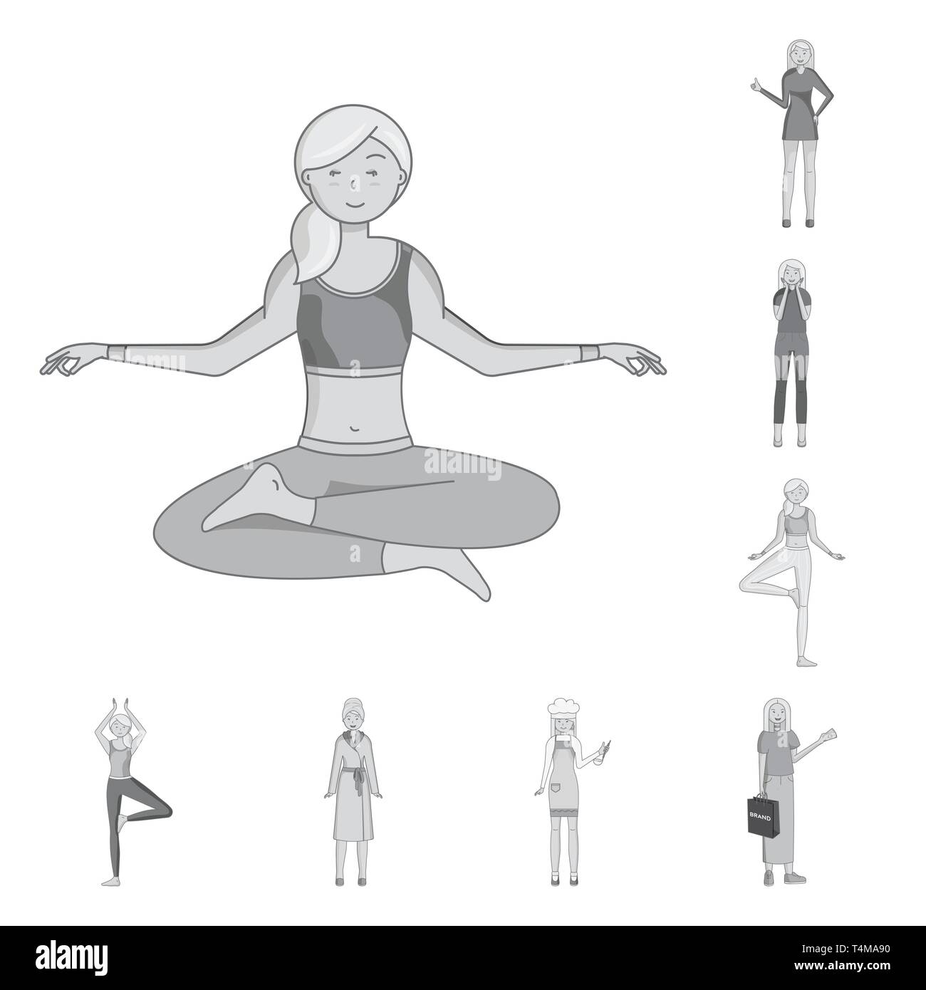 Vector design of emotions and female symbol. Collection of emotions and ...