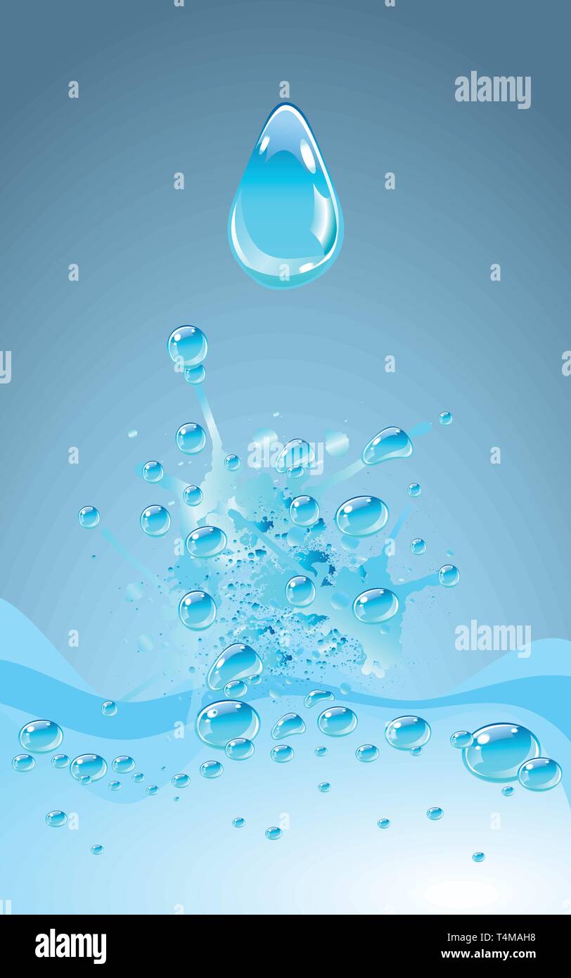 Blue water splash, vector illustration Stock Vector Image & Art - Alamy