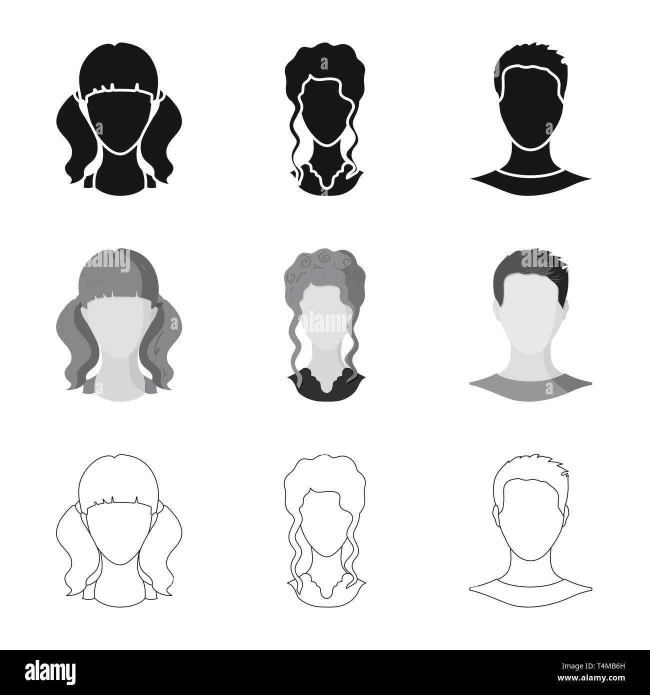 Vector illustration of professional and photo sign. Set of professional ...