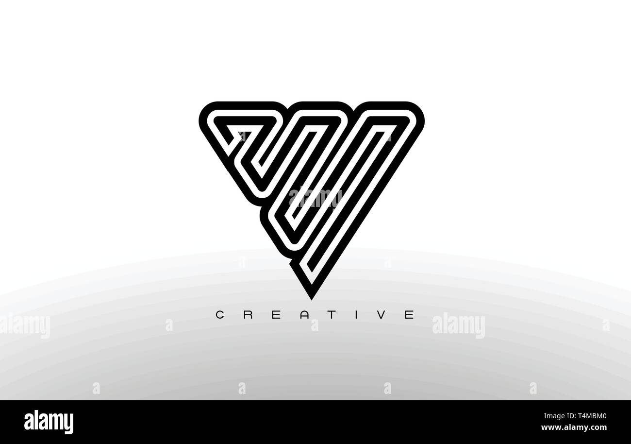 V Logo Monogram. Letter V Simple Clean Line Monogram Design Stock ...