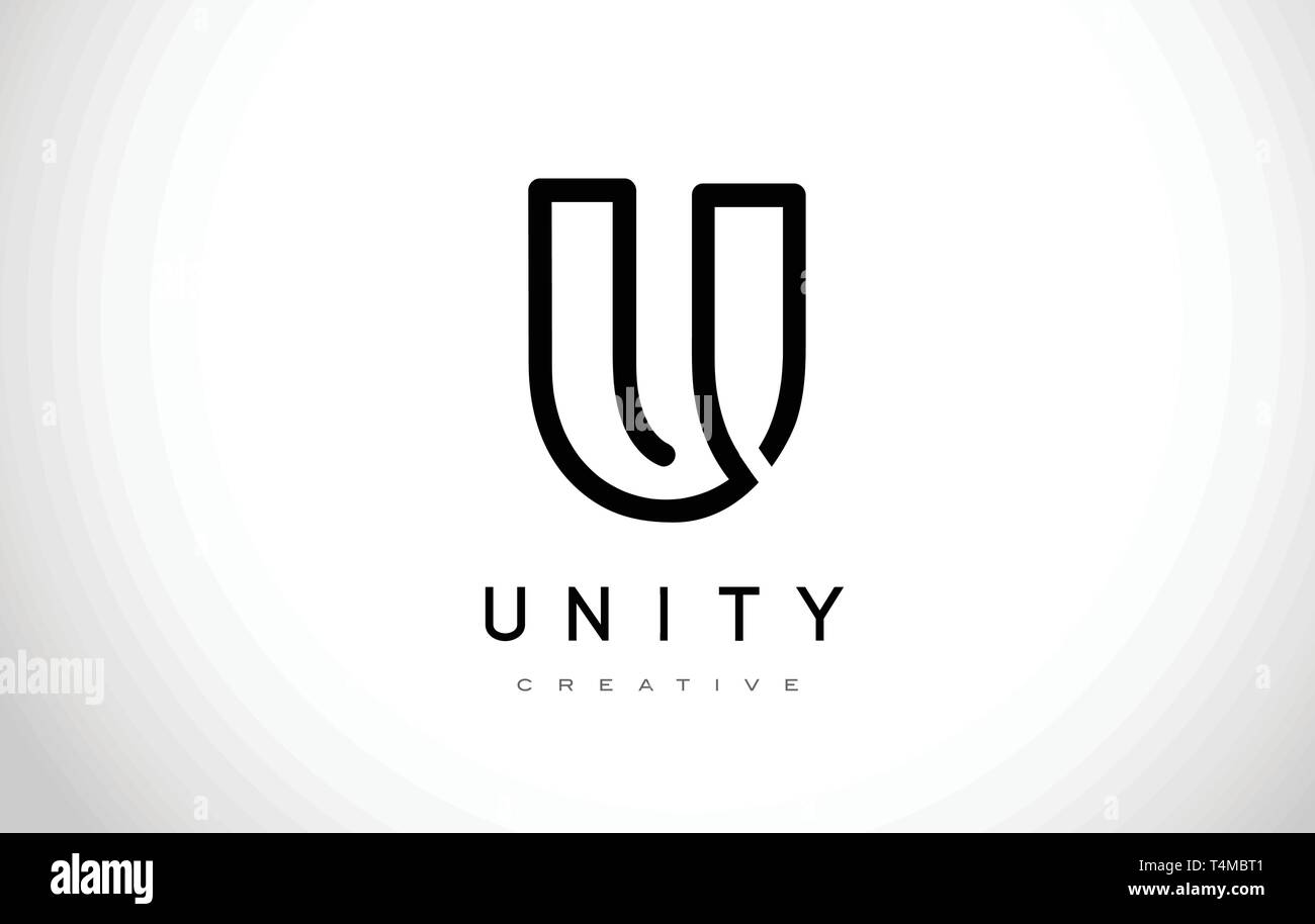 U Logo.U Letter Design Vector Illustration Modern Monogram Icon Stock ...