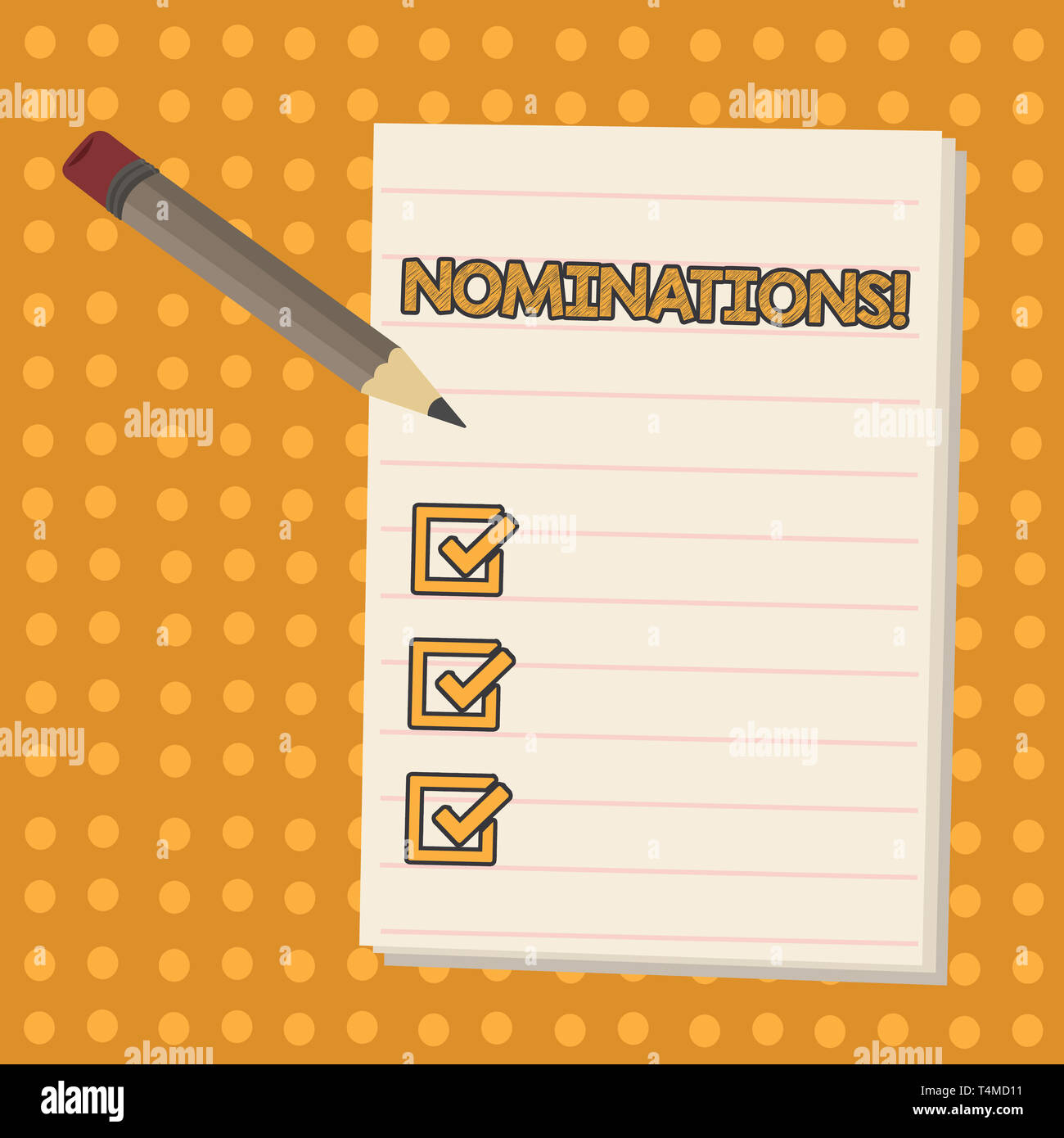 Conceptual hand writing showing Nominations. Concept meaning action of ...
