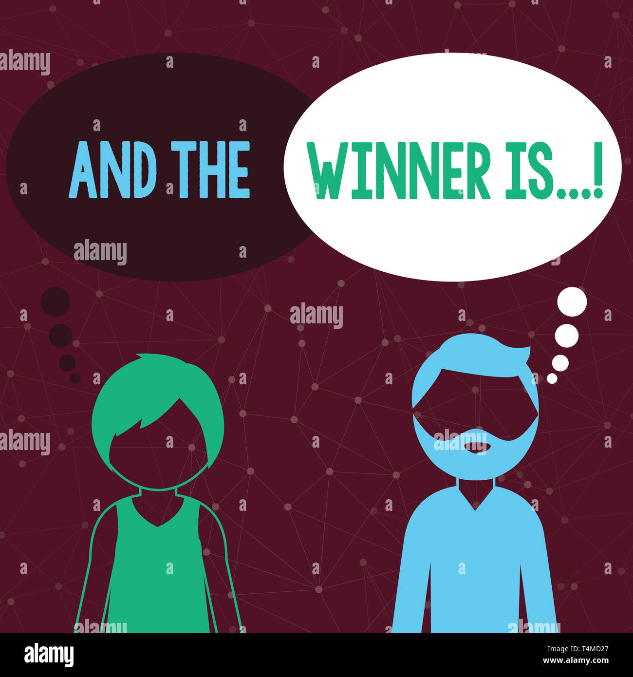 Handwriting text writing And The Winner Is. Conceptual photo announcing ...