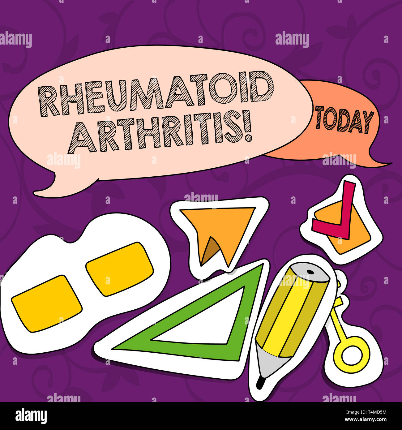 Conceptual hand writing showing Rheumatoid Arthritis. Concept meaning ...