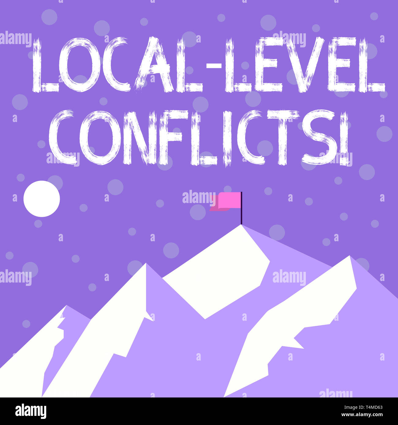 Handwriting text writing Local Level Conflicts. Conceptual photo ...